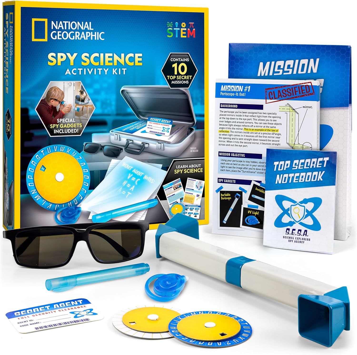National Geographic Kids Spy Science Activity Set, Complete 10 Secret ...