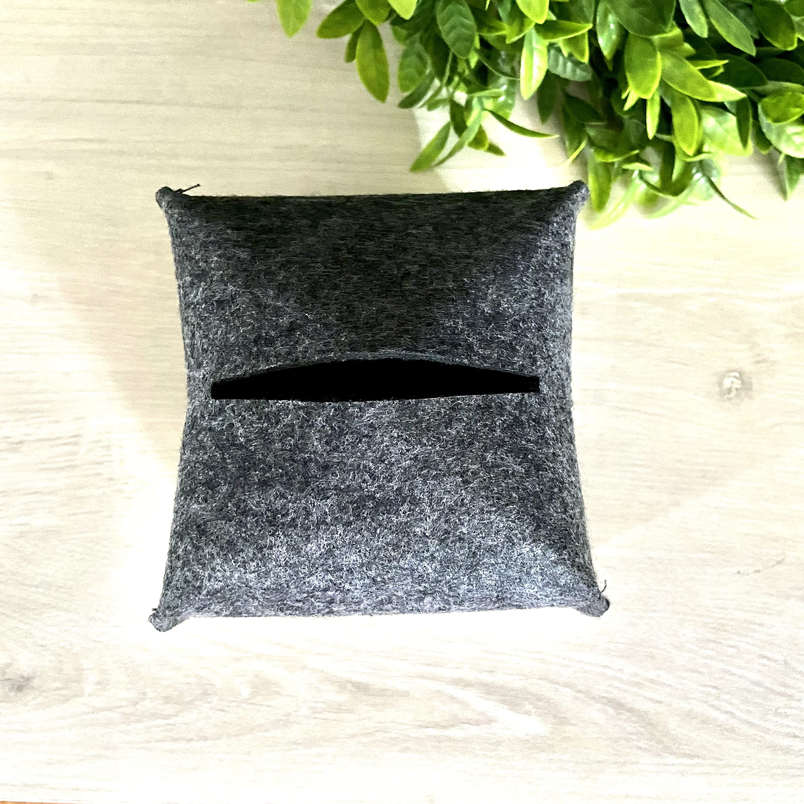 Tissue Box Cover Rectangle Gray Felt Tissue Box Cover - Minimalist ...