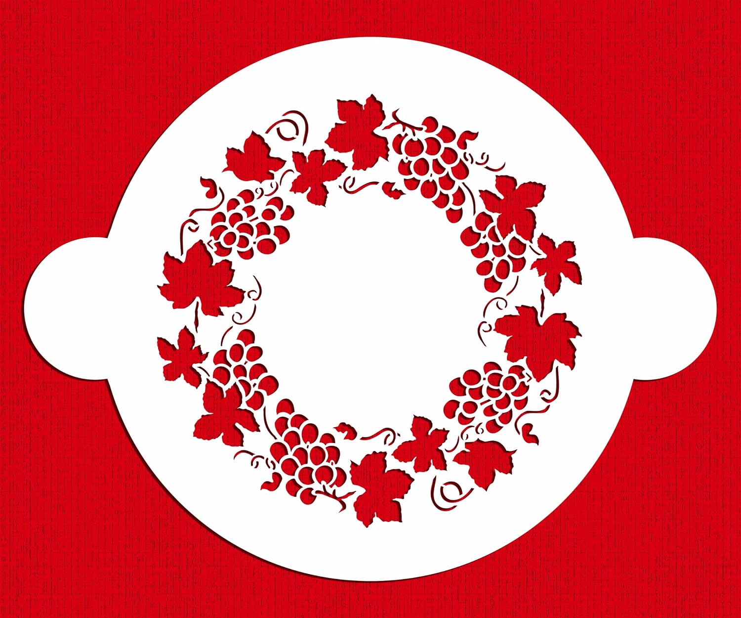 Amazon.com: Designer Stencils C237 Grapevine Circle Cake Stencil, Beige ...