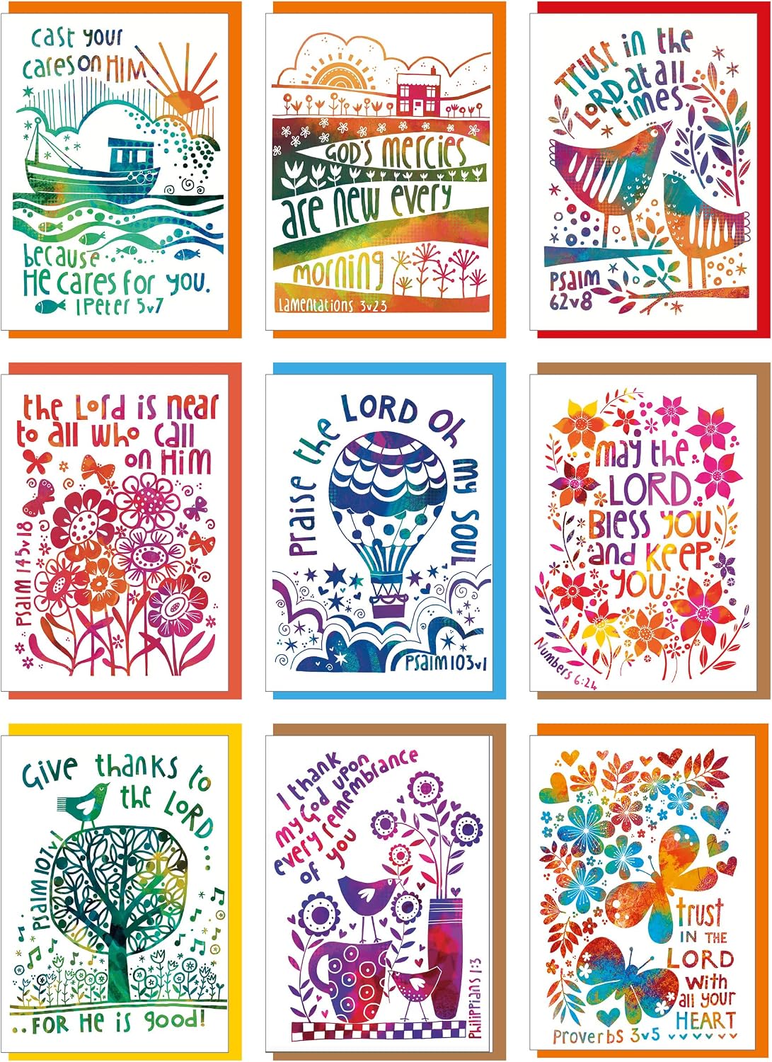 Christian cards for all occasions, 9 designs in this pack of religious ...