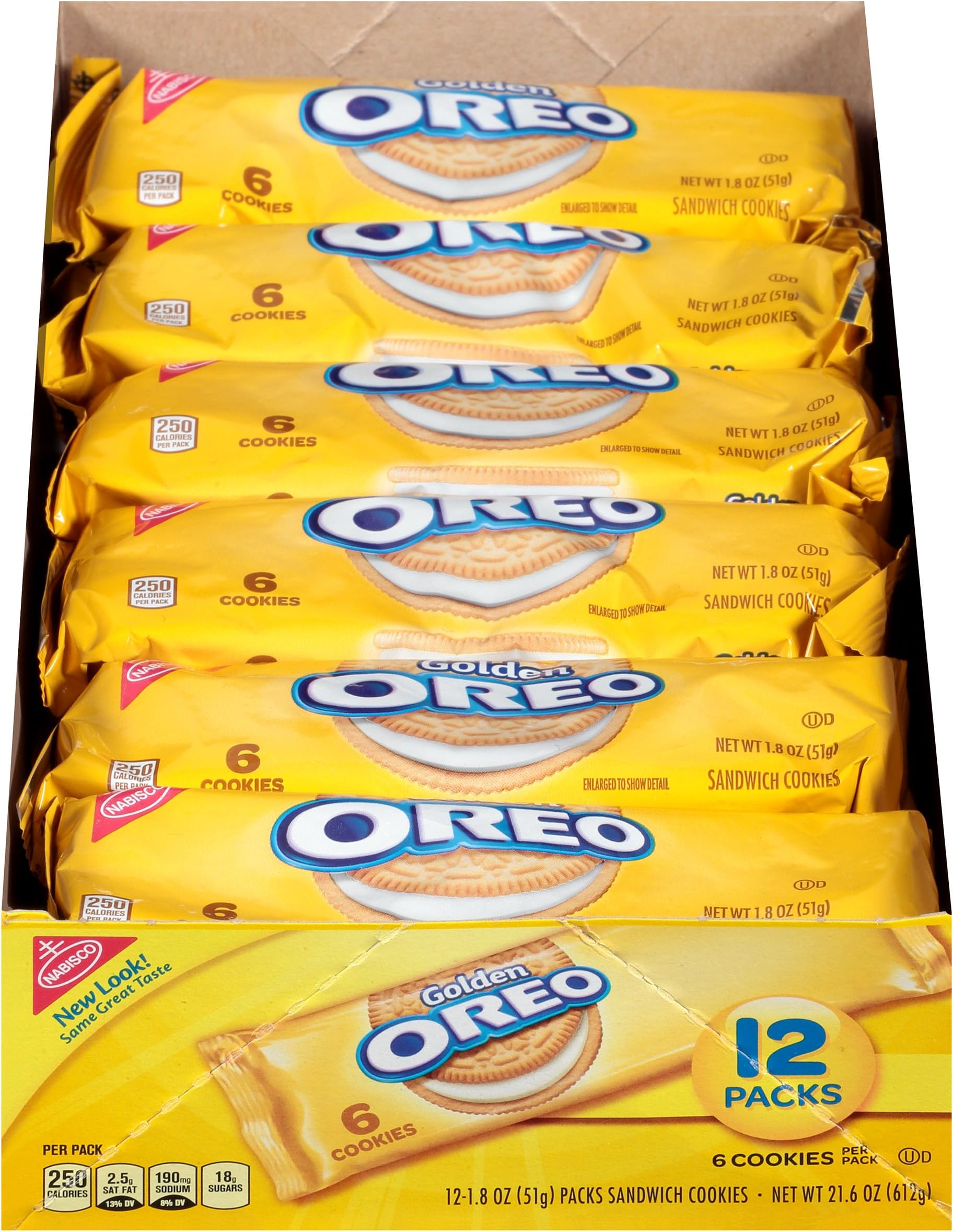 Amazon.com : OREO Mini Golden Sandwich Cookies, 12 - 3 oz Big Bags ...