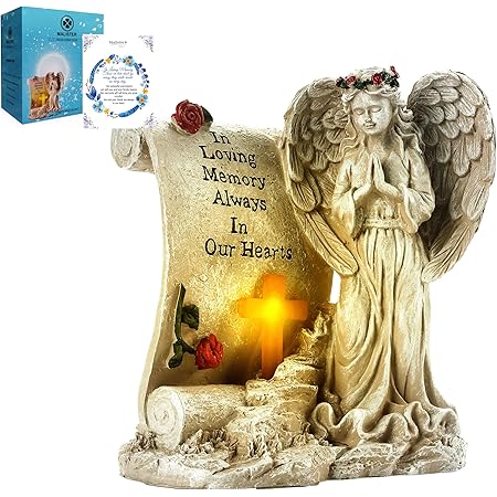 Amazon.com: Solar Light Angel Statue Unique Sympathy Gift Remembrance ...