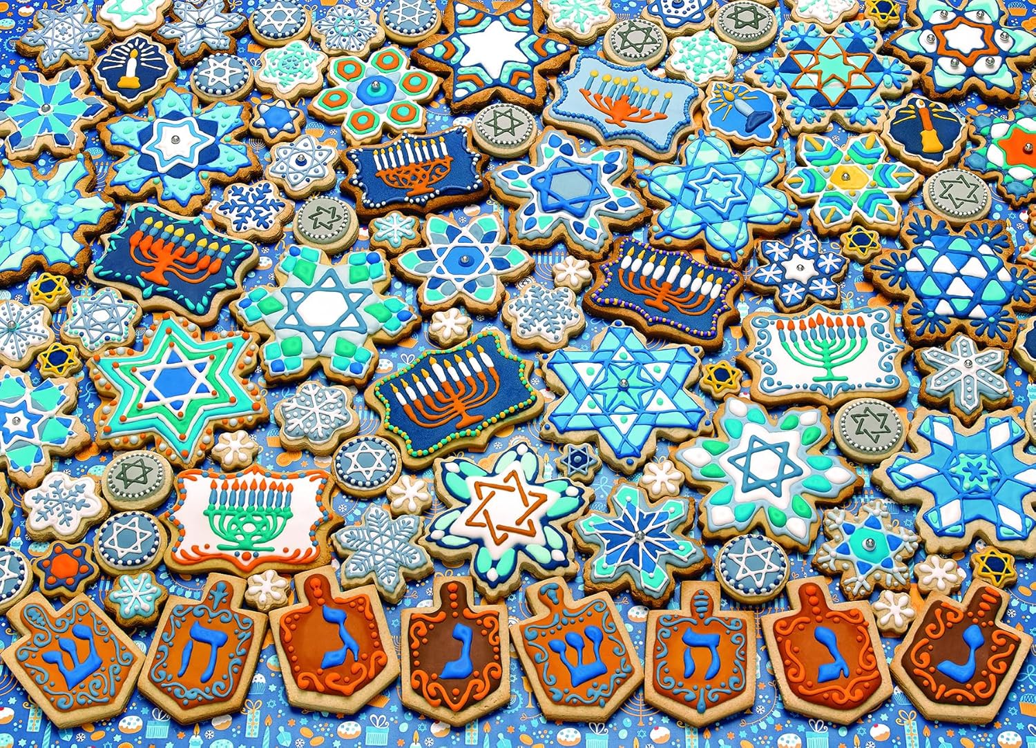 Amazon.com: Cobble Hill 1000 Piece Puzzle - Hanukkah Cookies - Sample ...