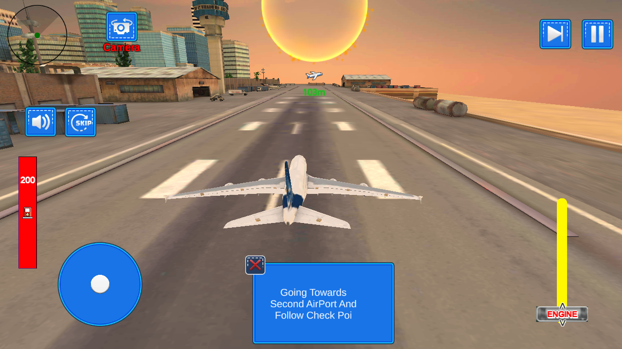 Airplane Pilot Flight Sim- Open City Flying Driving 3D Offline Games ...