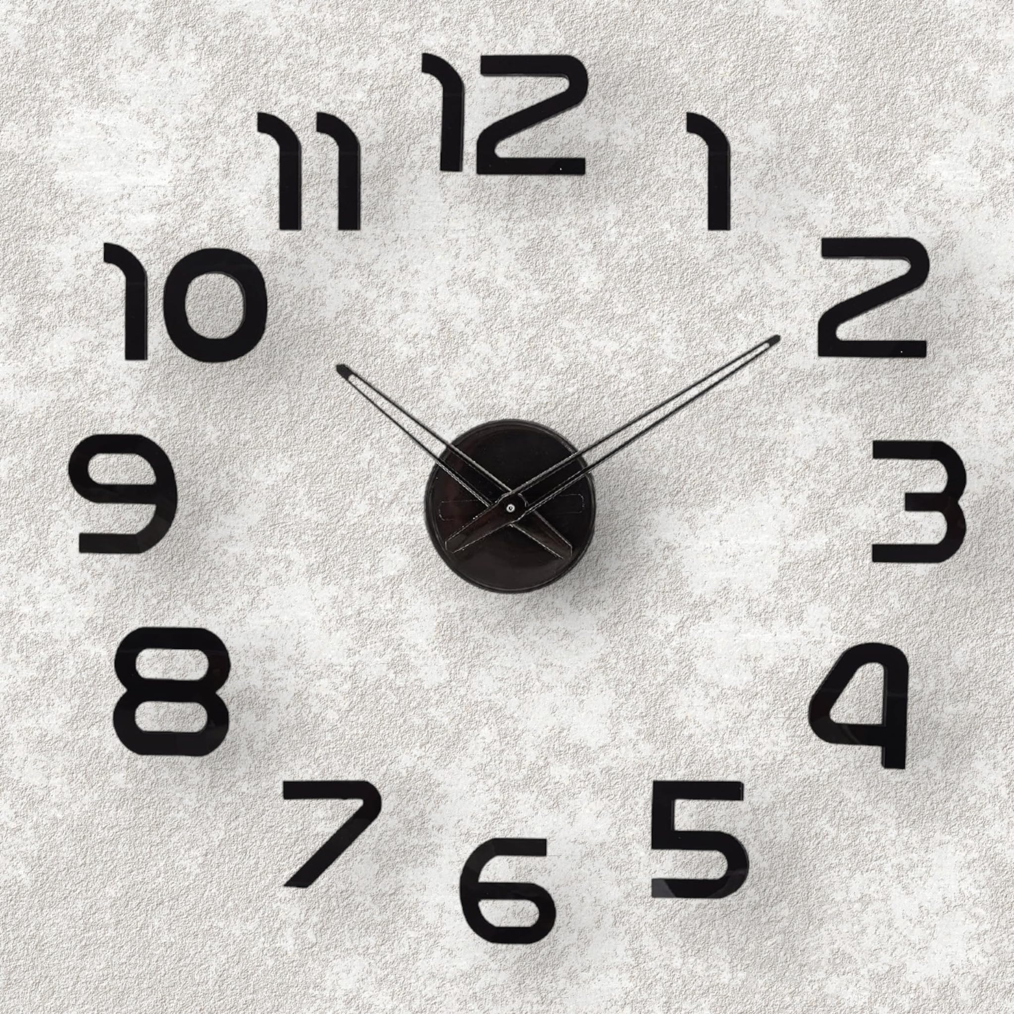 Amazon.com: SIEMOO Large DIY Wall Clock, 3D Mirror Number Stickers ...