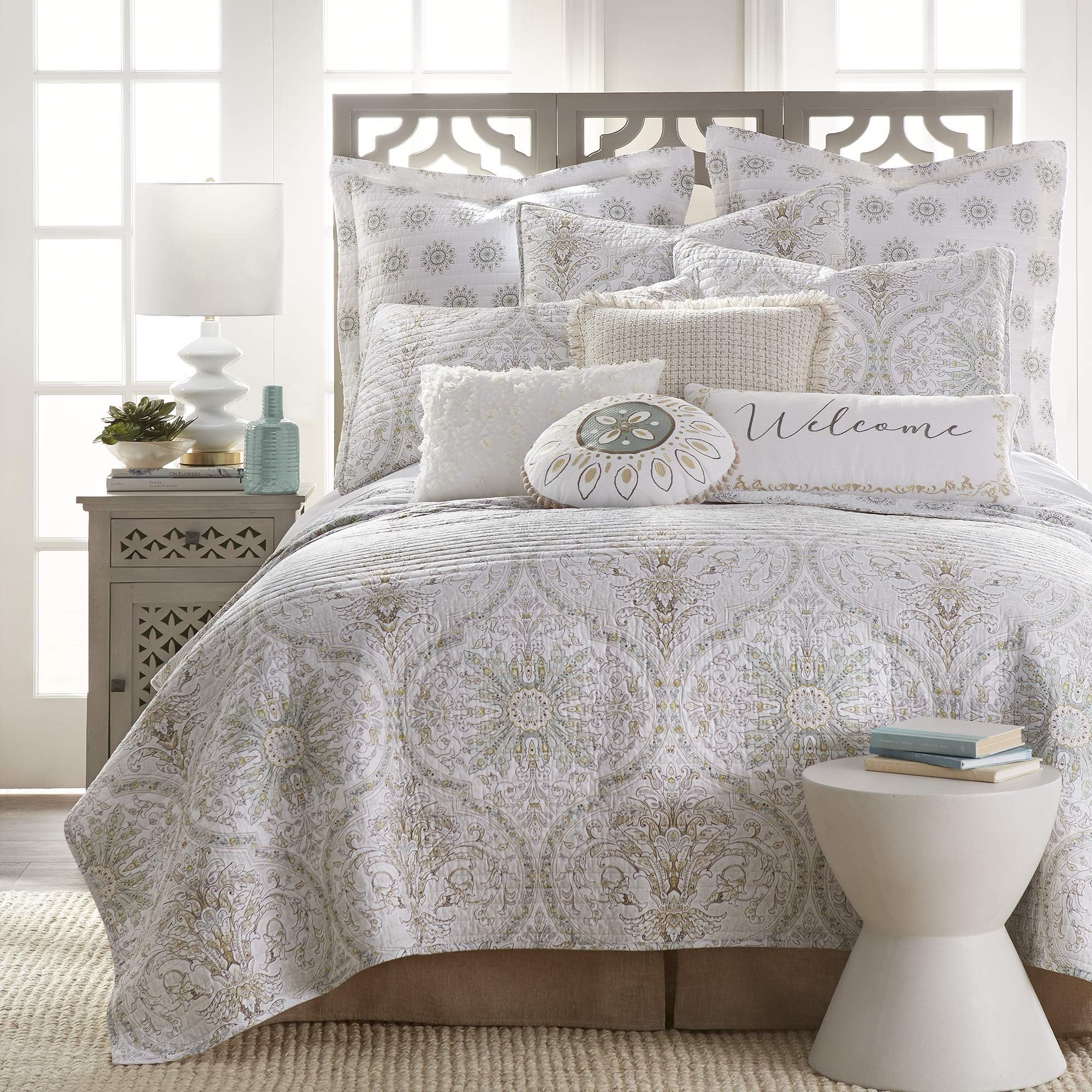 Amazon.com: Levtex Home - Rome Quilt Set - King Quilt (106x92in.) + Two ...