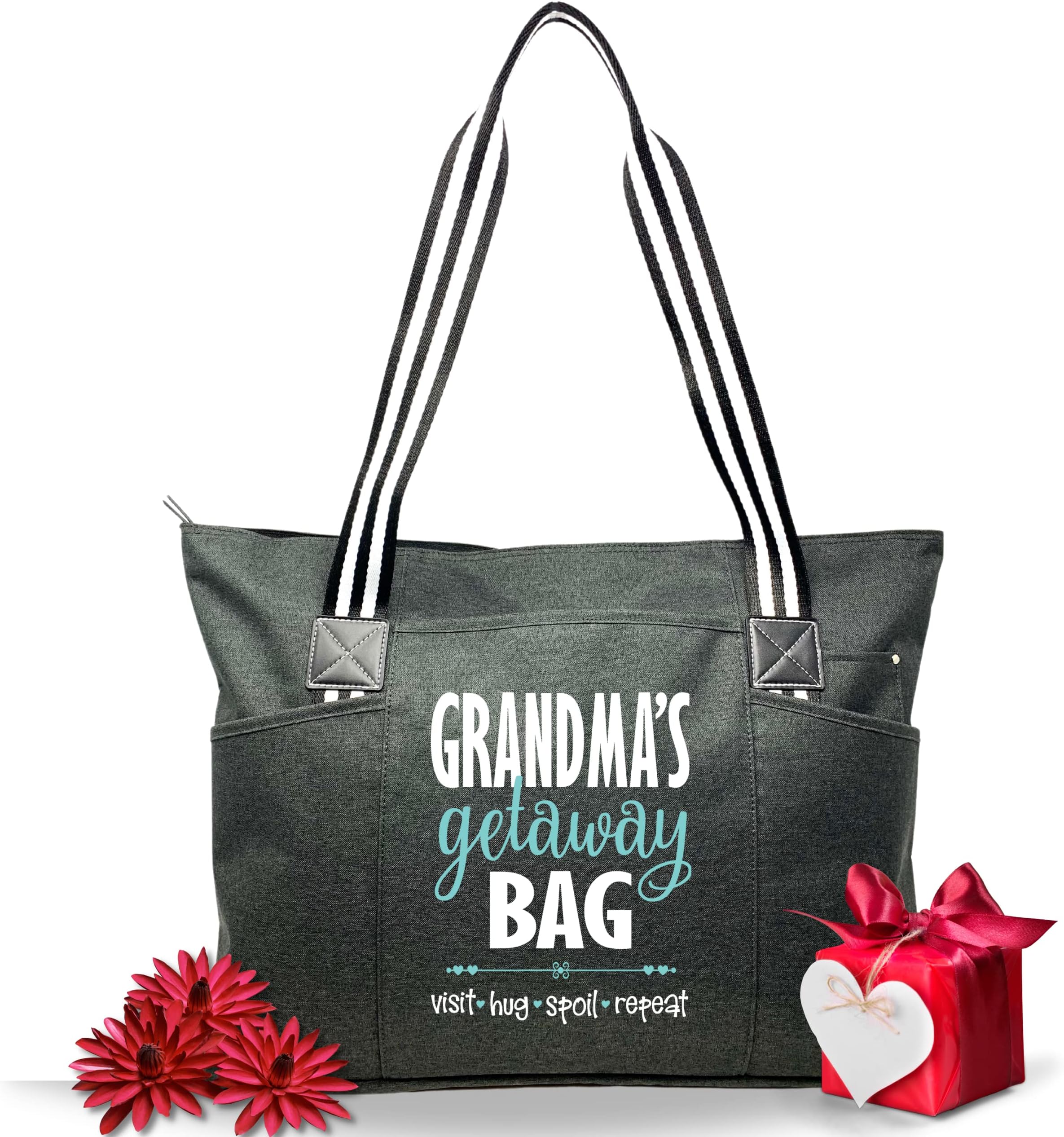 Amazon.com: Canvas Bag Gift for Grandma, Cotton Canvas Tote Bag ...