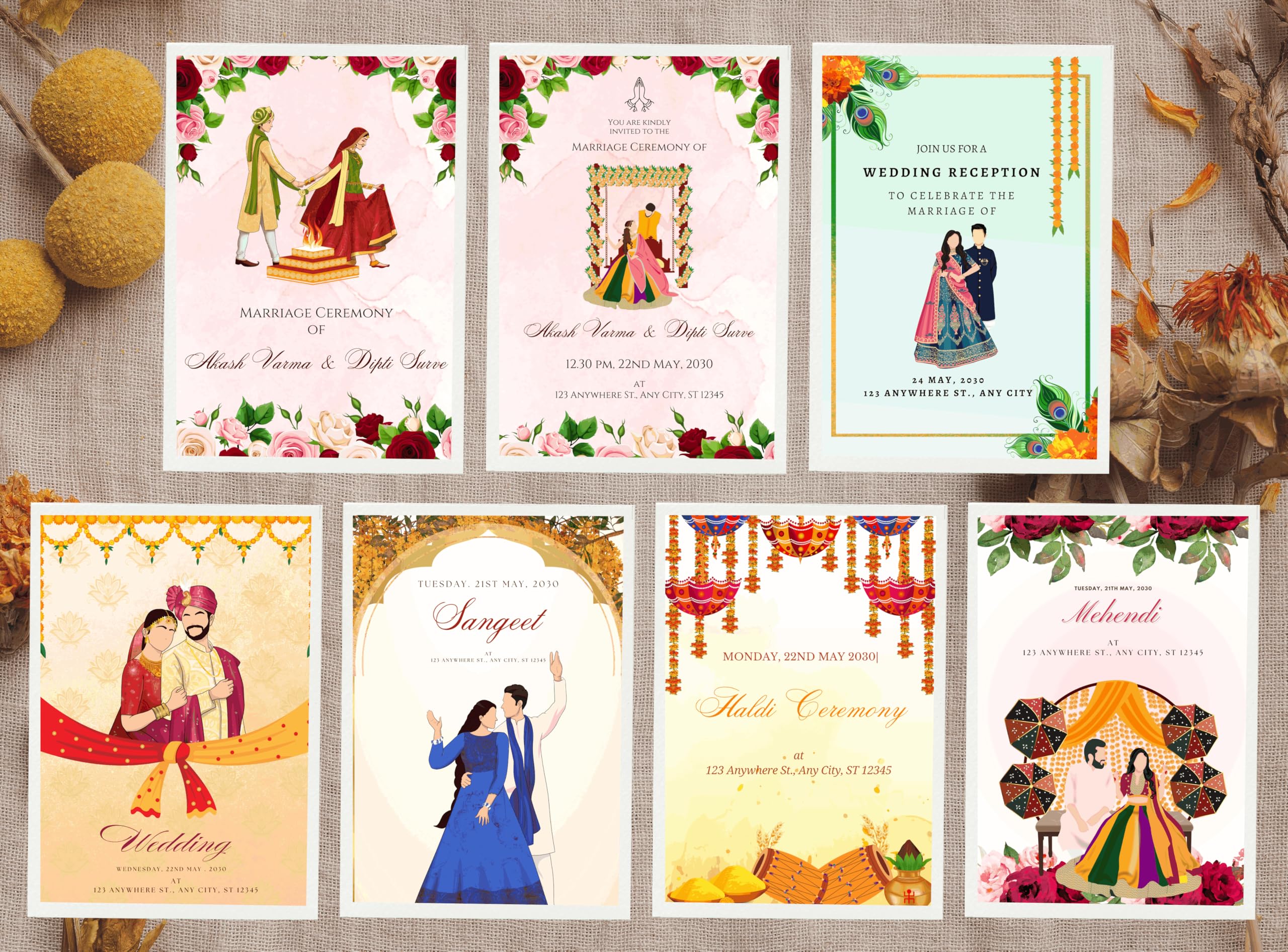 Indian Hindu Wedding Invitation Card Format Angelic Beauty Latest