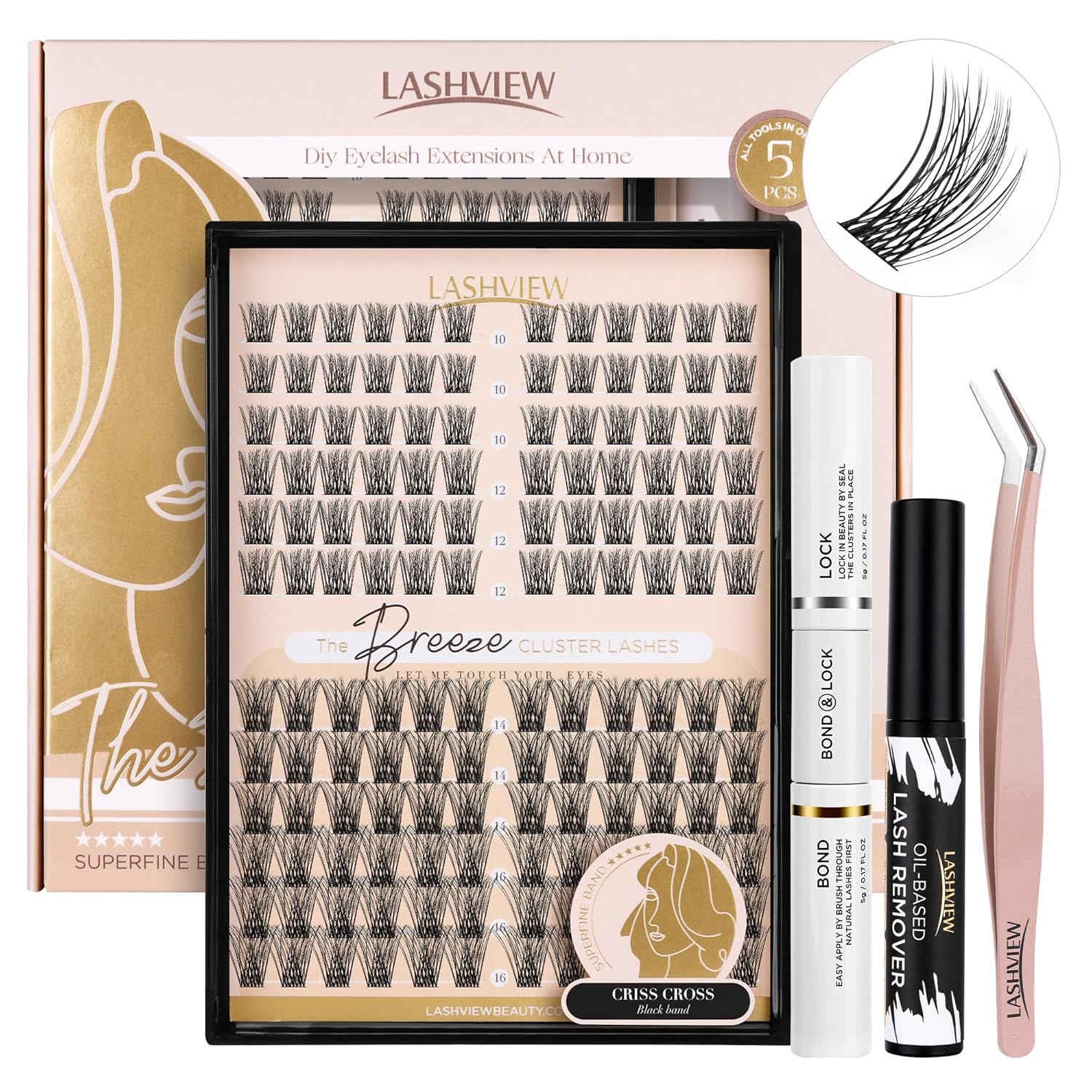 Amazon.com: LASHVIEW DIY-Lash-Extension-Kit, Lash Extension Kit 144 Pcs ...