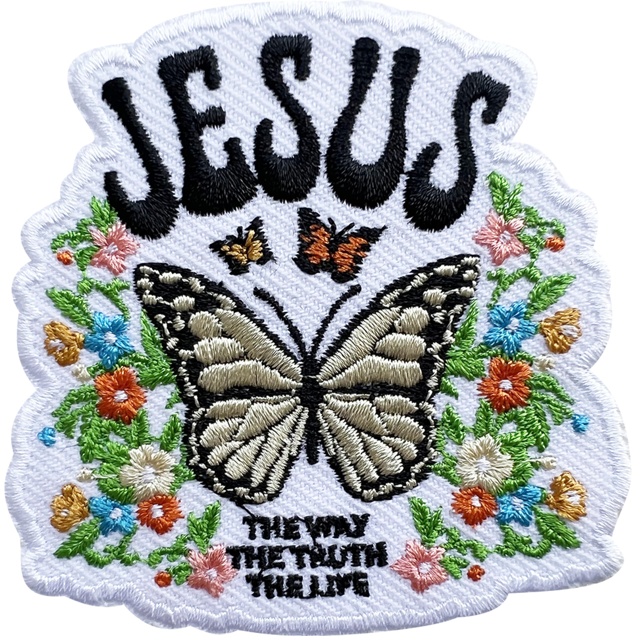 Amazon.com: Zolawe Jesus Patch, Sew On Iron On Butterfly Patches ...