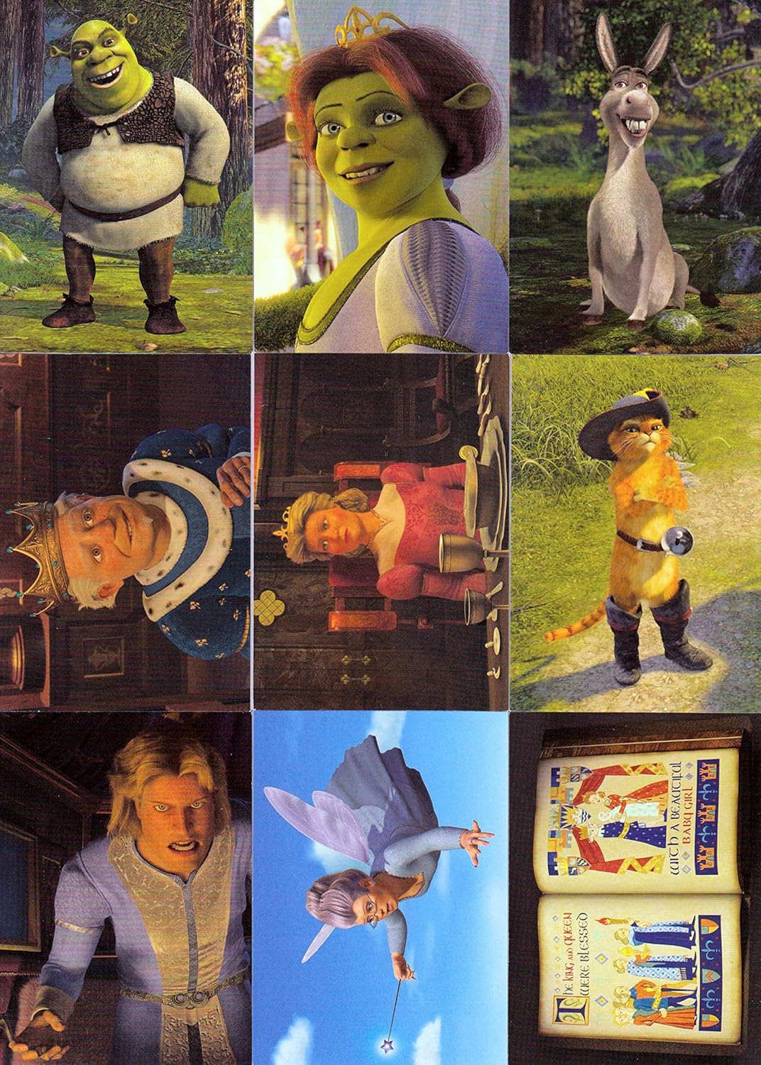 SHREK 2 RETURN OF THE PRINCE MOVIE 2004 COMIC IMAGES COMPLETE BASE CARD ...