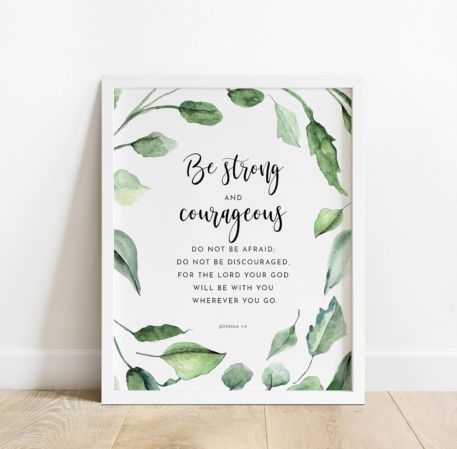 Joshua 19 Be Strong Scripture Wall Art, Artable Scripture, Bible Verse ...