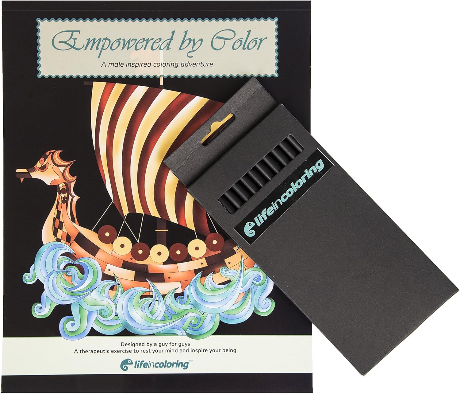 Amazon.com: Men's Coloring Book & Coloring Pencils by Life in Coloring ...