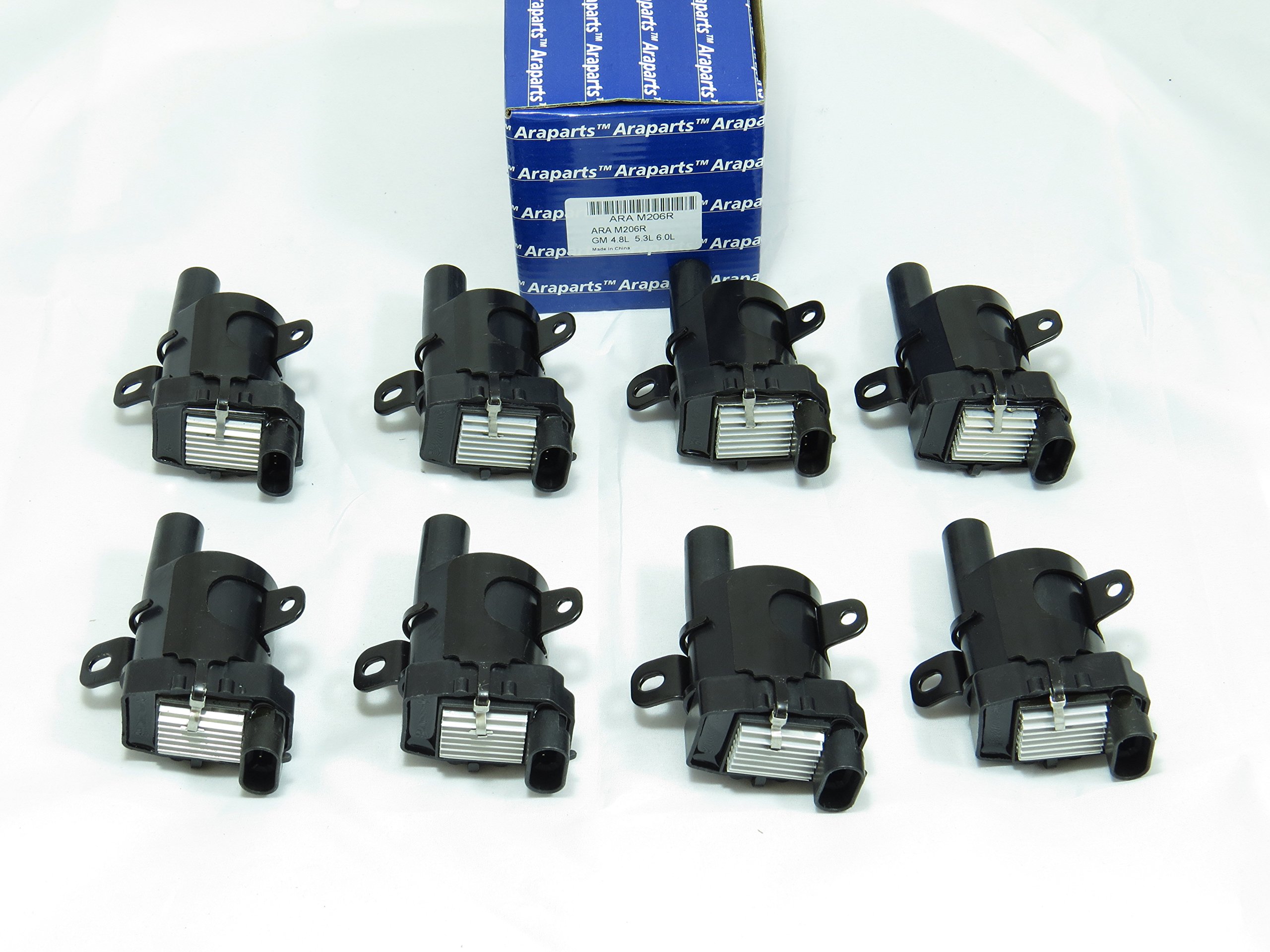 Amazon.com: Set of 8 ROUND STYLE Ignition Coils for V8 GM Trucks & SUVs ...