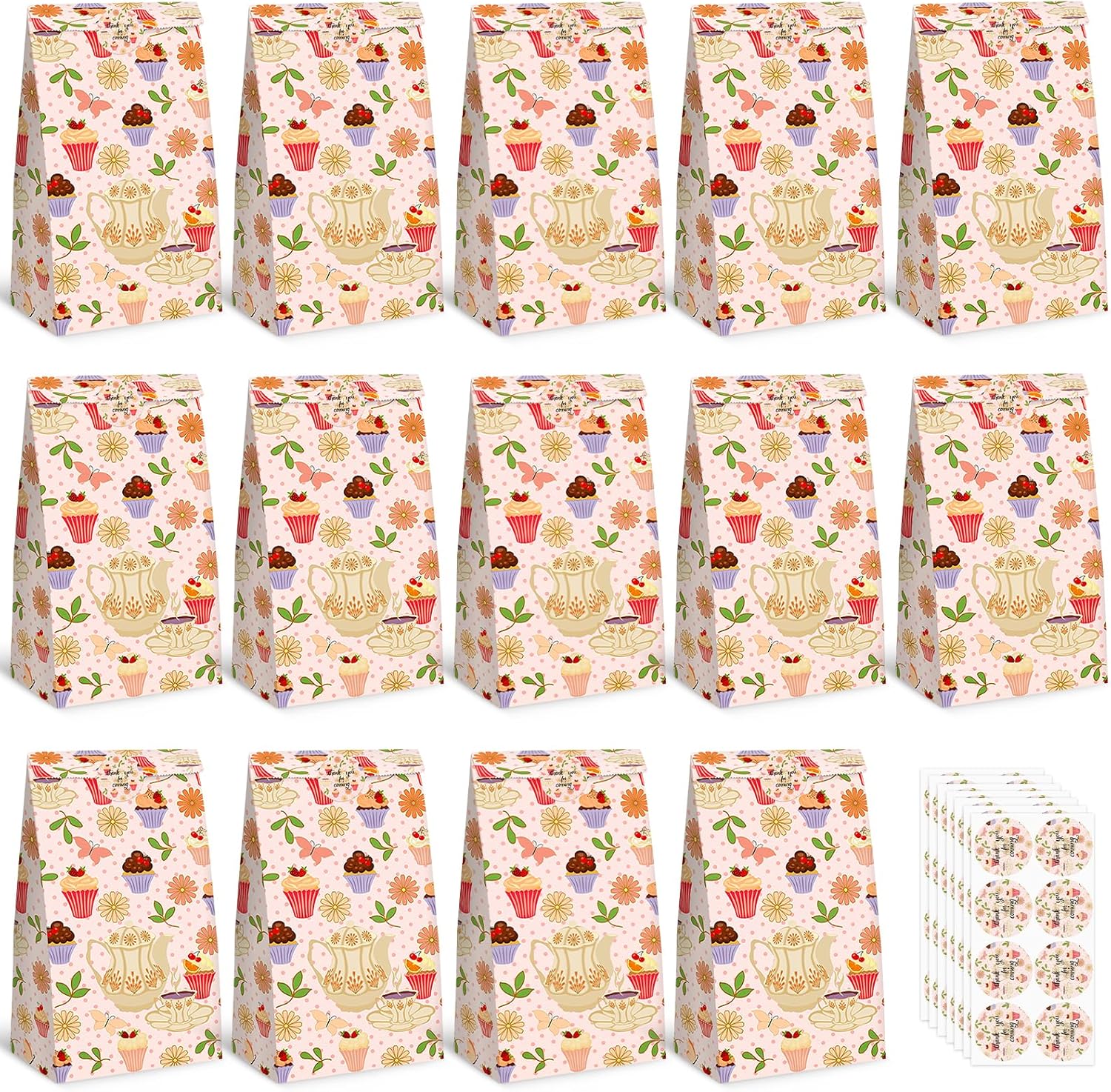 Amazon.com: Shindel Party Favors Bags, 54PCS Tea Paper Gift Bags, 4.7 ...