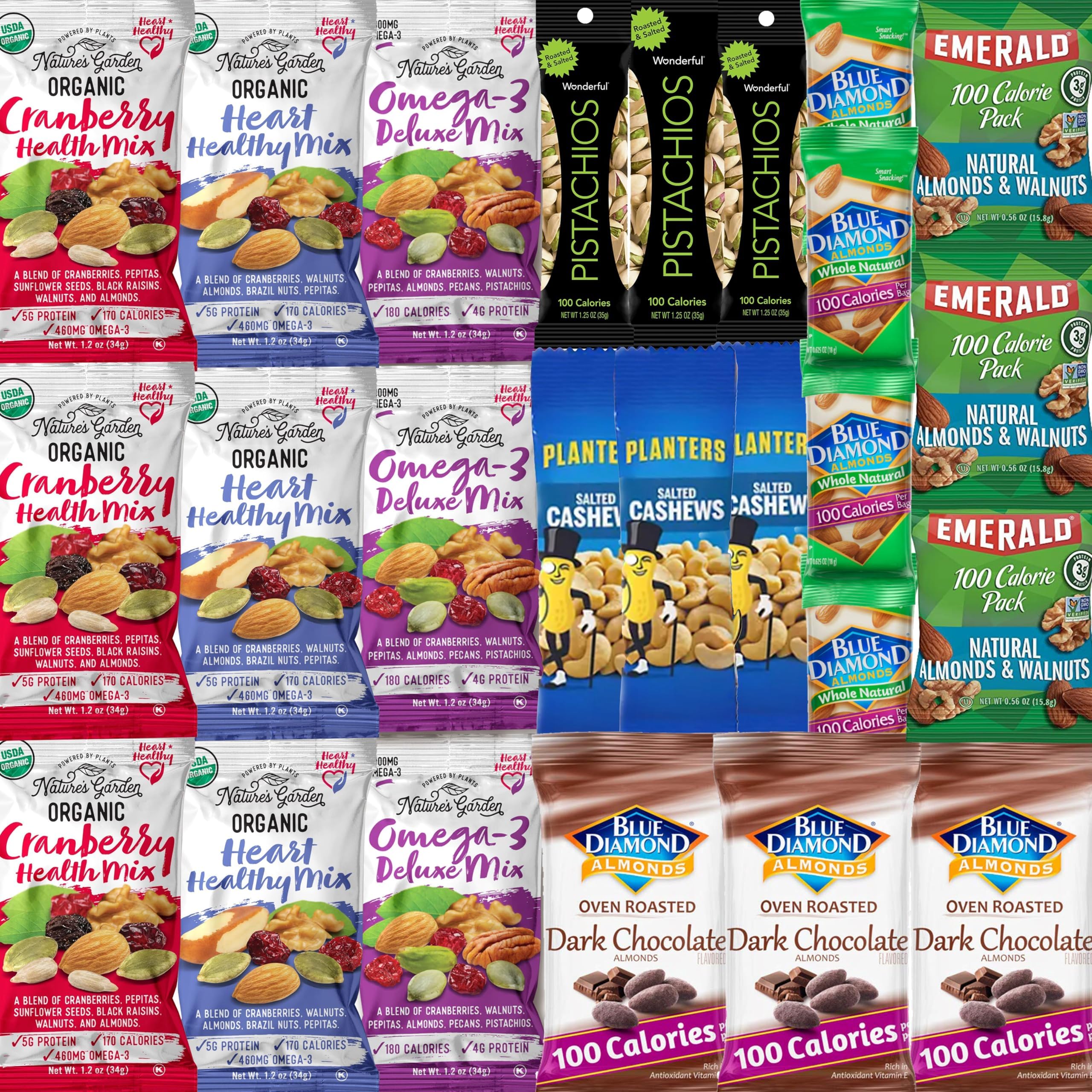 Amazon.com: Nuts Snack Packs - Mixed Nuts and Trail Mix Individual ...