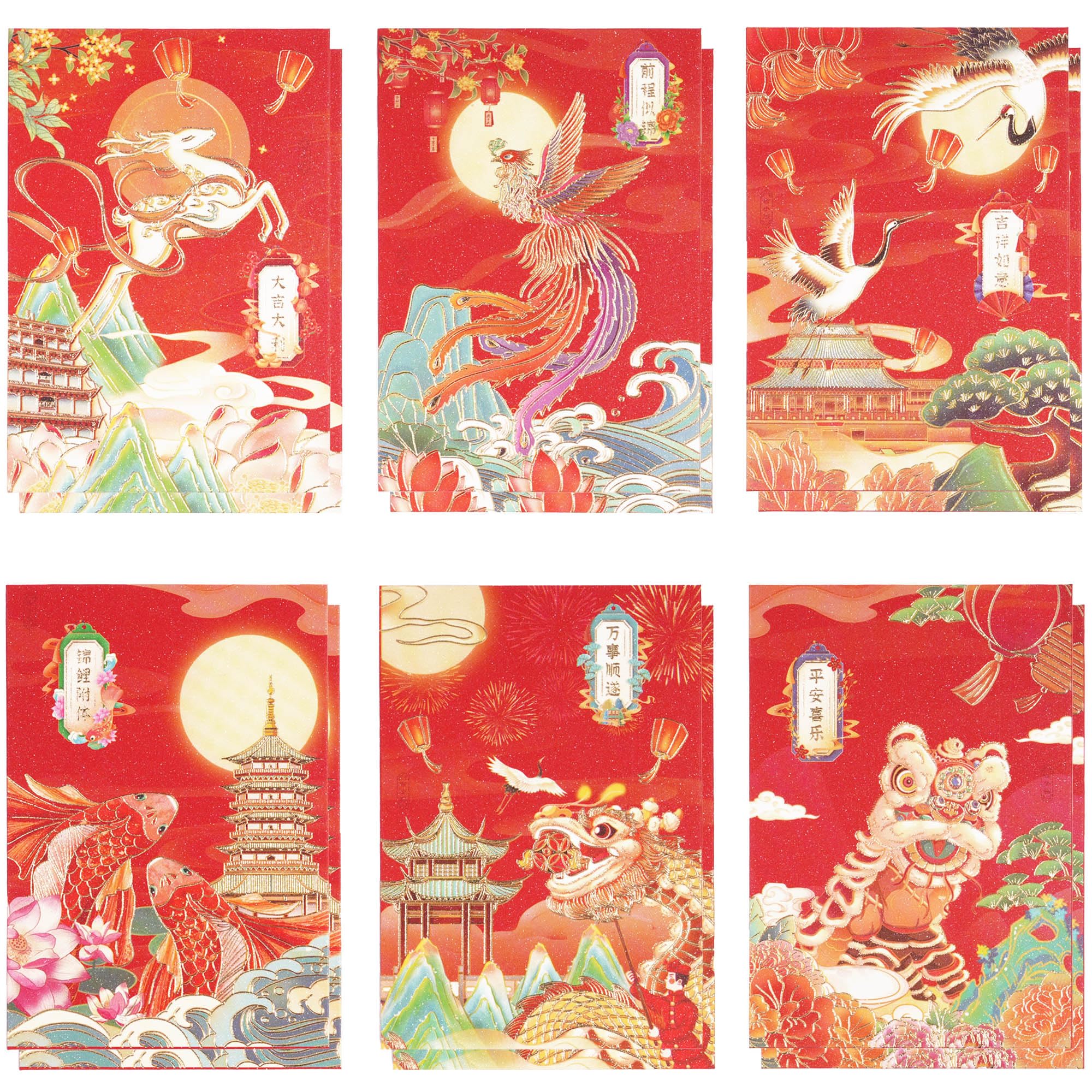 Amazon.com : Chinese New Year Red Envelopes Cute Red Envelope Snake ...