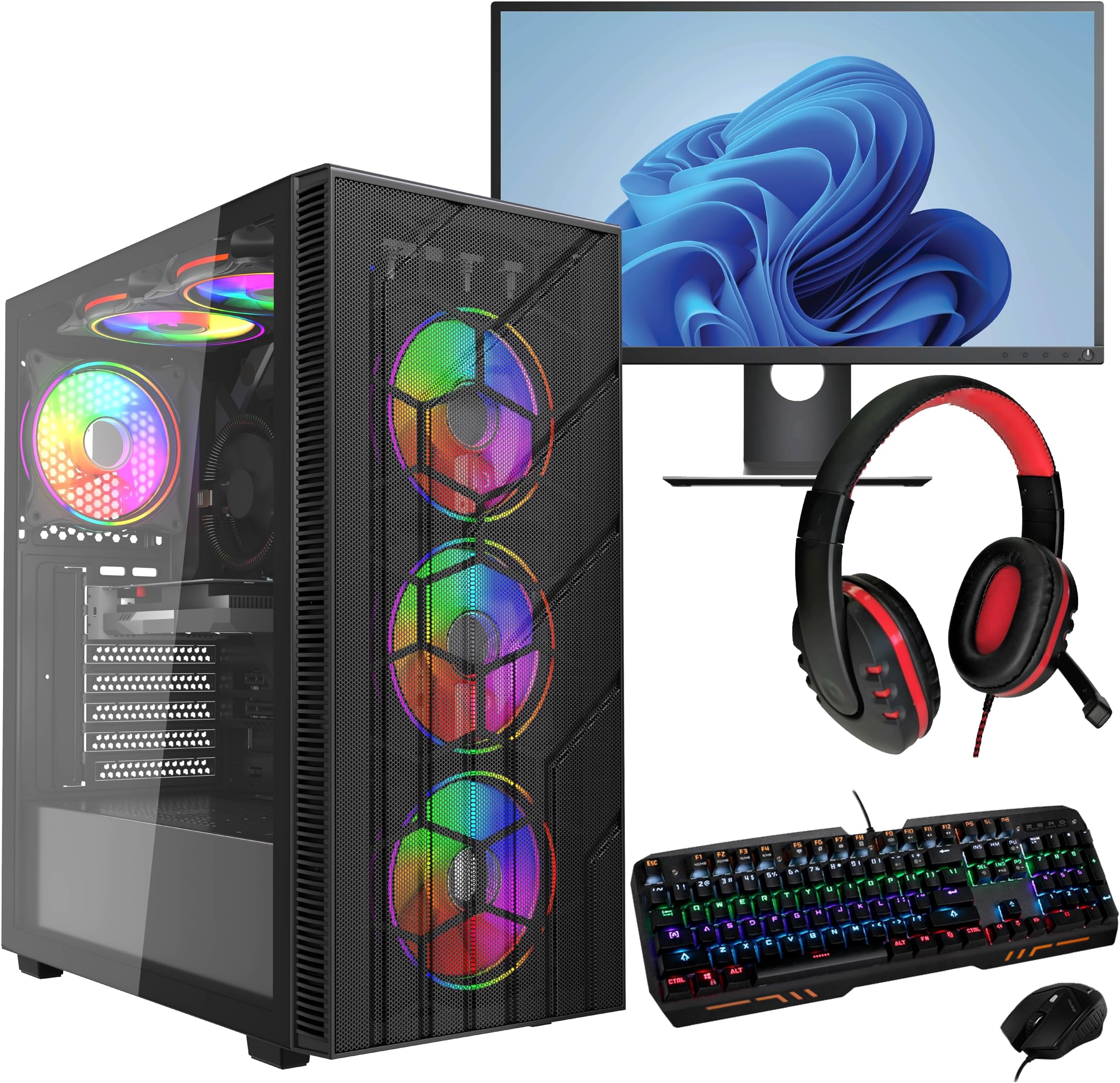 Veno Scorp Gaming PC – New 24" 75HZ Gaming Monitor Bundle AMD Ryzen 5 ...