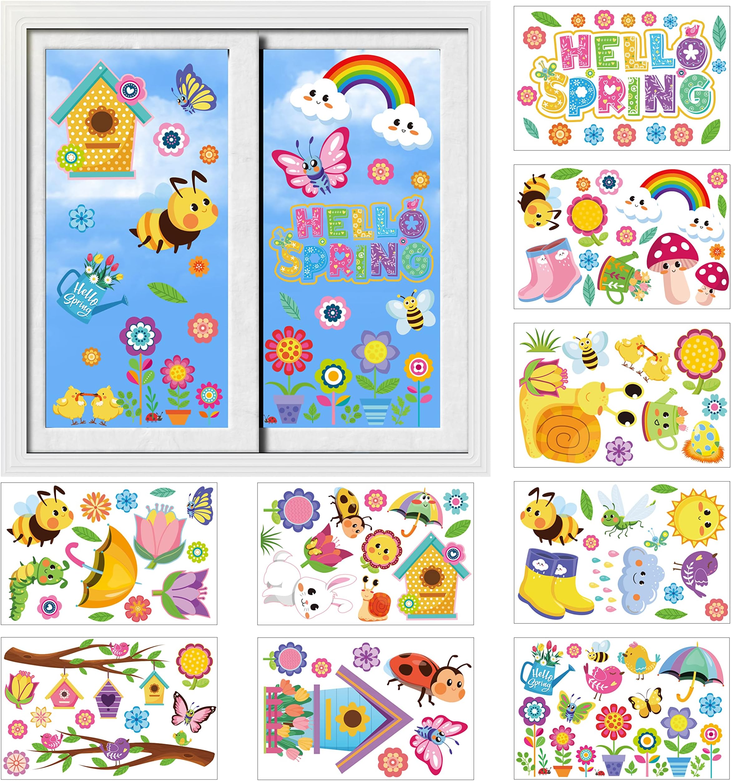 Amazon.com: 4th of July Window Clings Stickers Cute Dogs Decals for ...