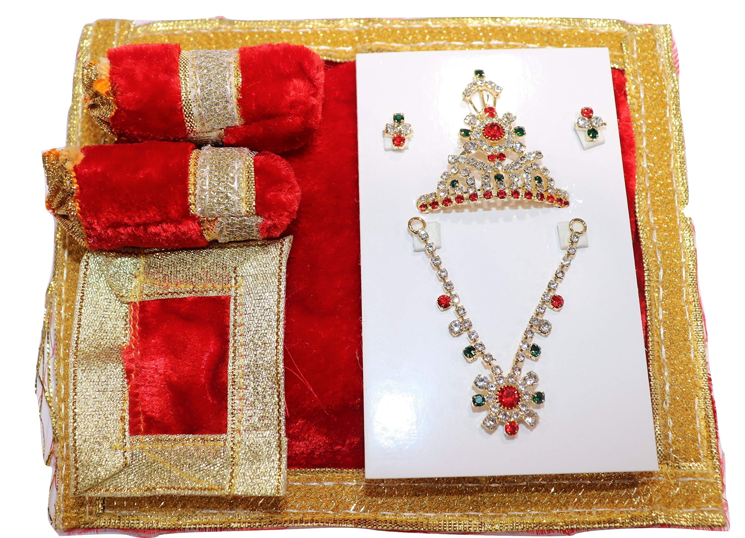 Buy Reliable Shringar Set For God Kantha Haar and Mukut /Crown For ...