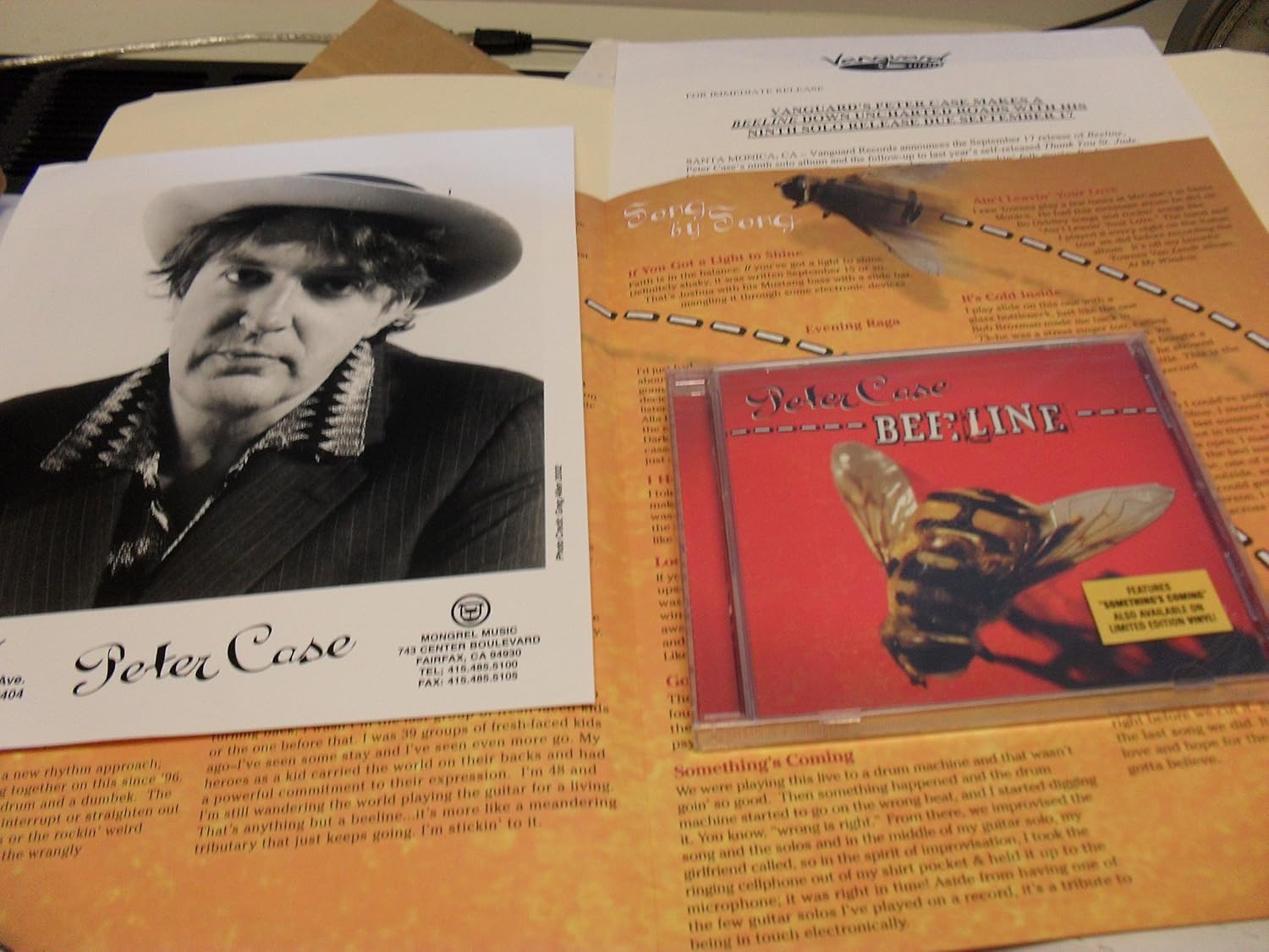 Amazon.com: Peter Case PRESS KIT & cd collection; press kit BEELINE ...