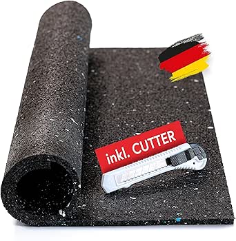 BAUHELD® Anti-Vibration Mat [60 x 60 x 0.6 cm] - Cut to Size Non-Slip ...