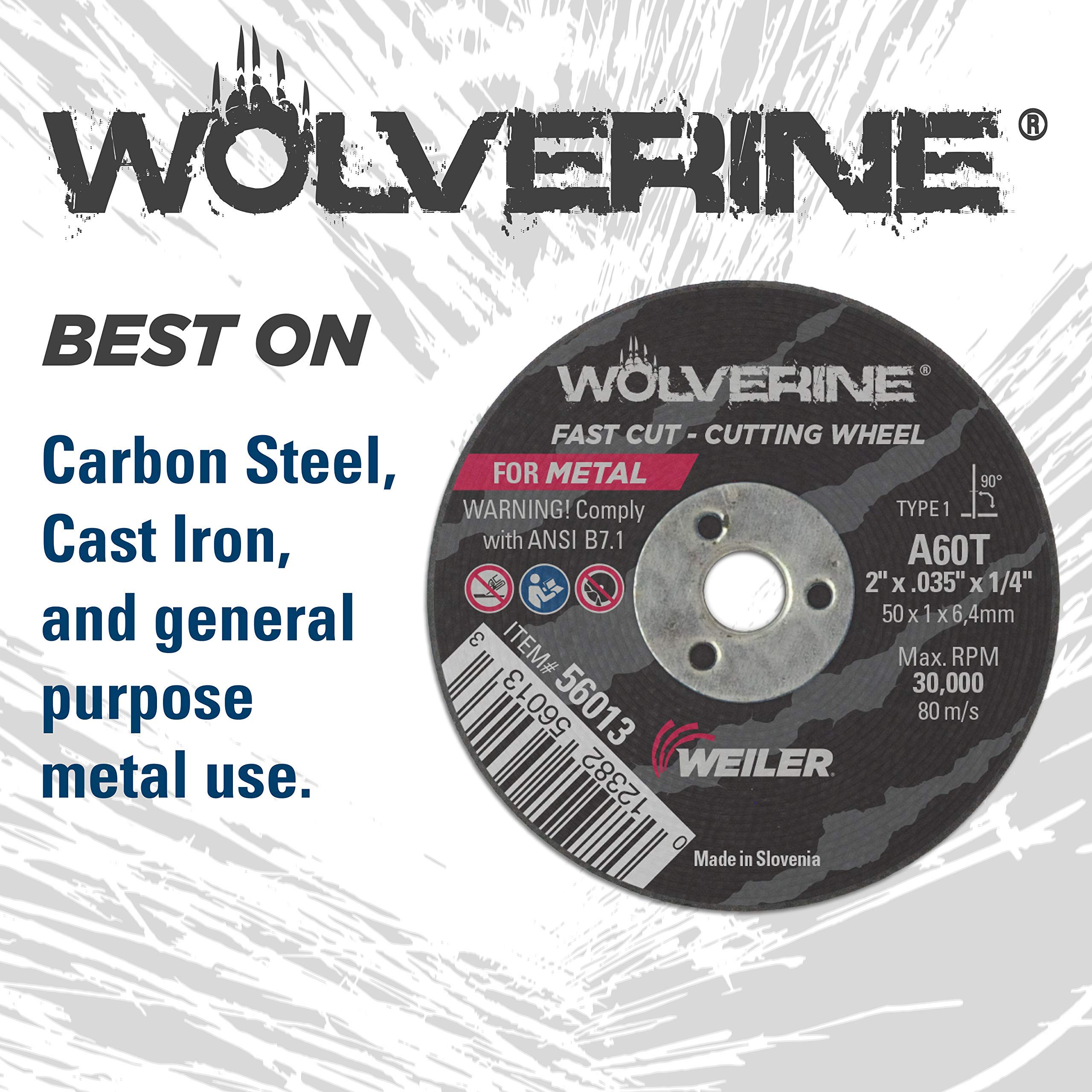 Snapklik.com : Weiler 56099 4-Inch Cutting Wheel, Wolverine AO Steel ...