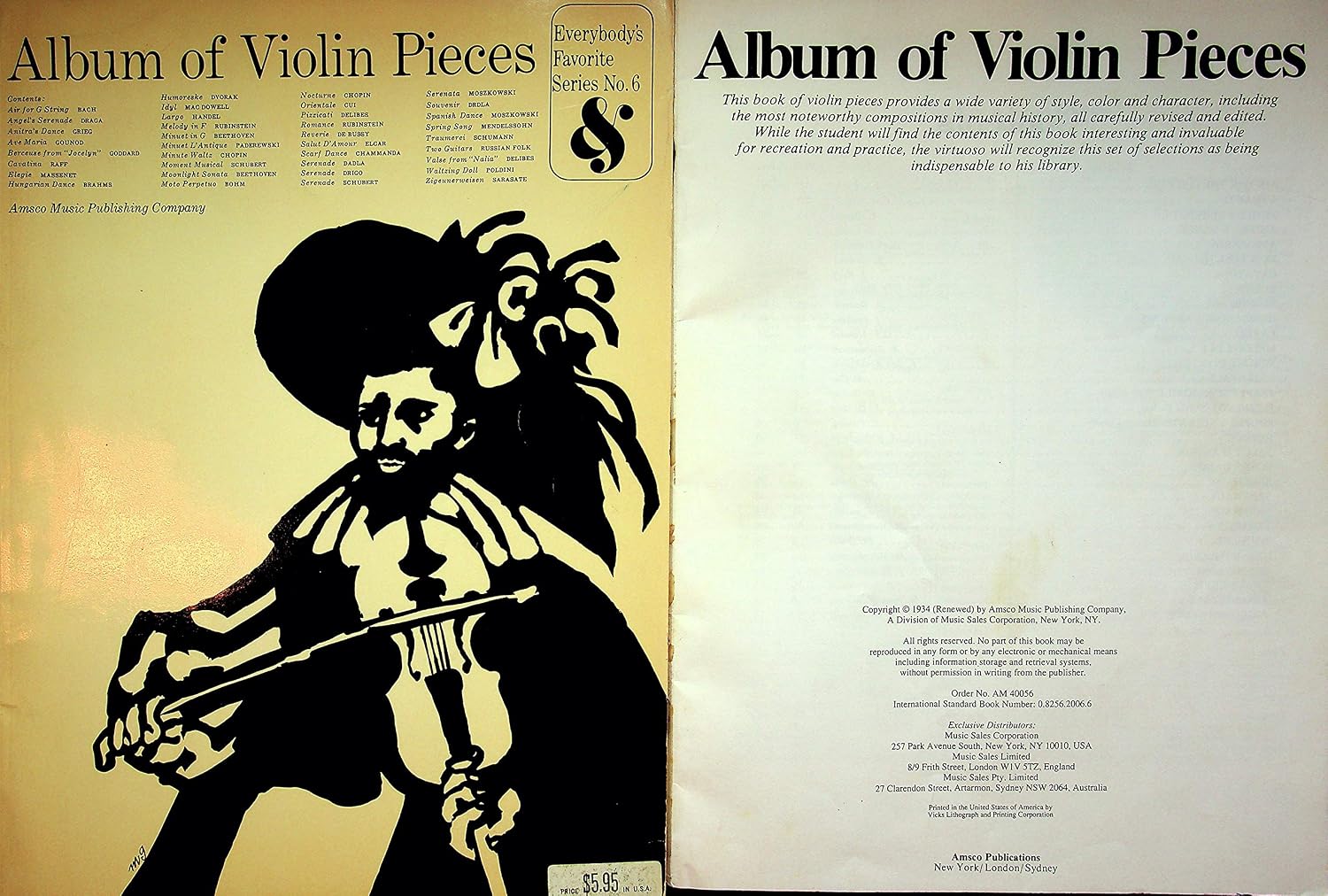 Amazon.com: Everybody's Favorite Album of Violin Pieces (Everybody's ...