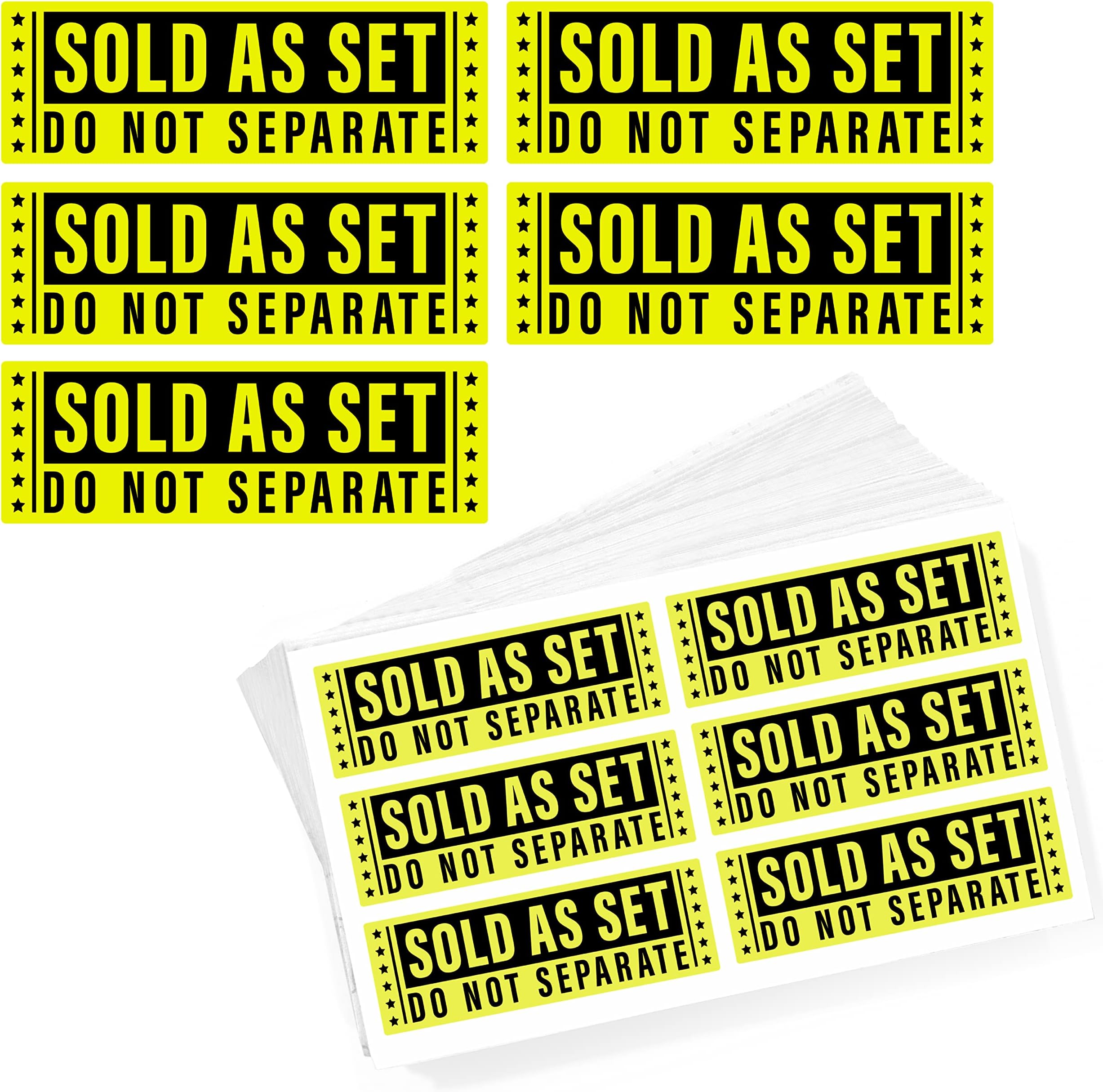 Amazon.com : Sold as a Set Do Not Separate Labels Stickers by Kenco 3 ...