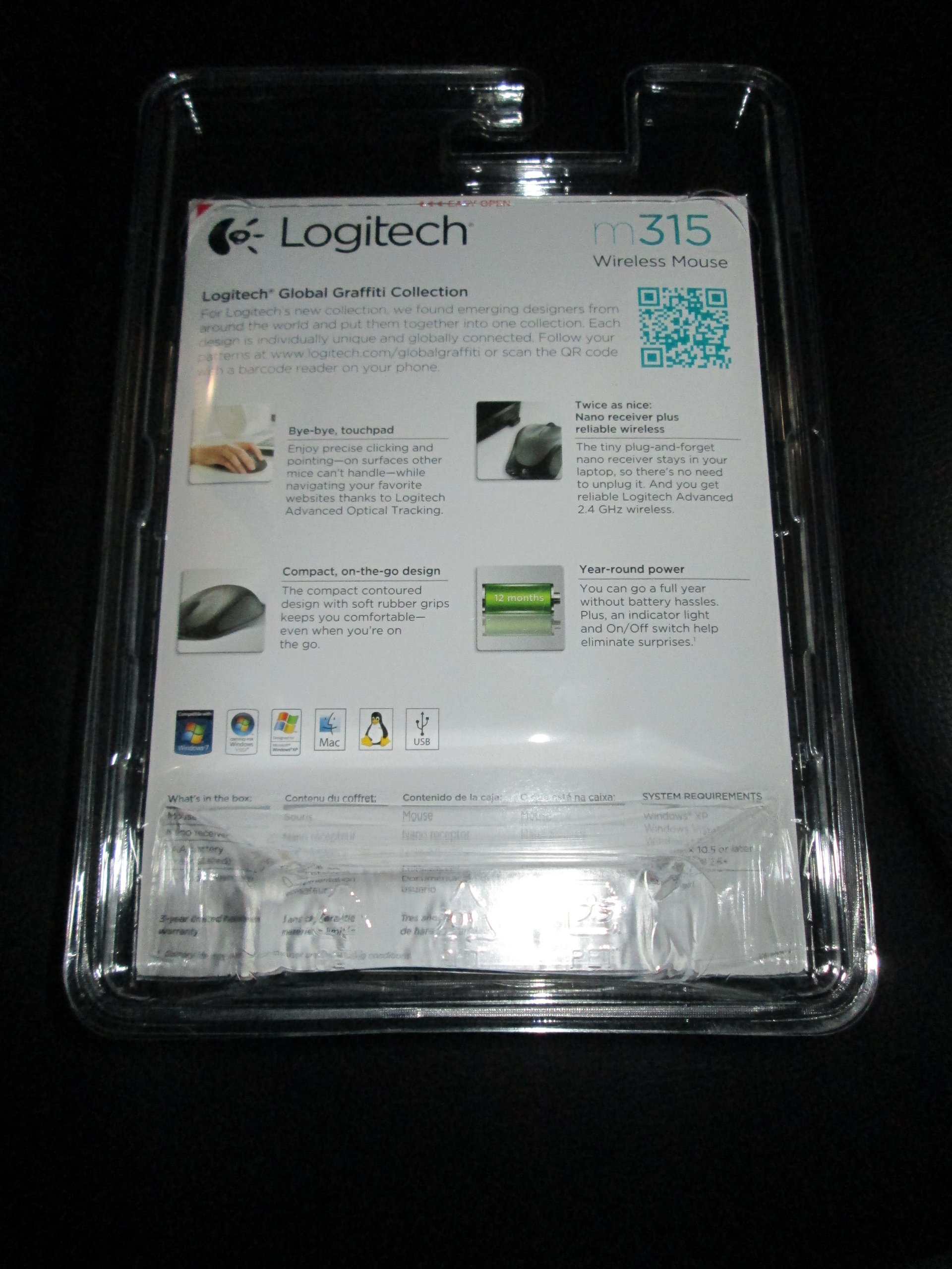 Logitech Wireless Optical Mouse M315 (Purple Paisley) 910-003131 - dec ...