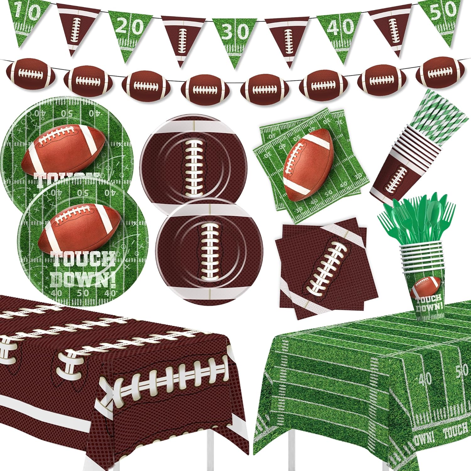 Amazon.com: FVABO Football Party Decorations And Supplies, Football ...