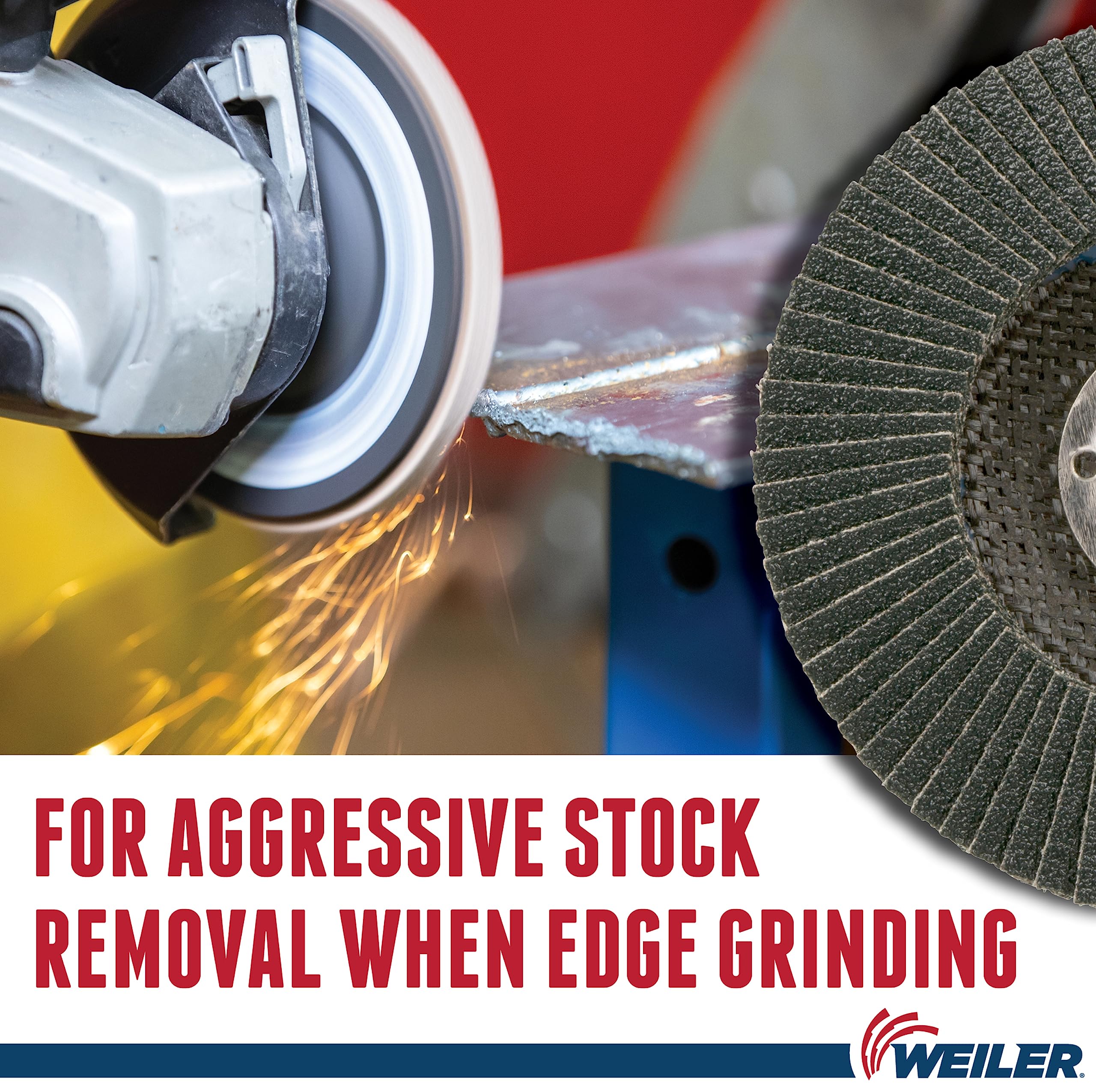 Snapklik.com : Weiler 51109 Tiger Paw High Performance Abrasive Flap Disc, Type 27 Flat Style ...