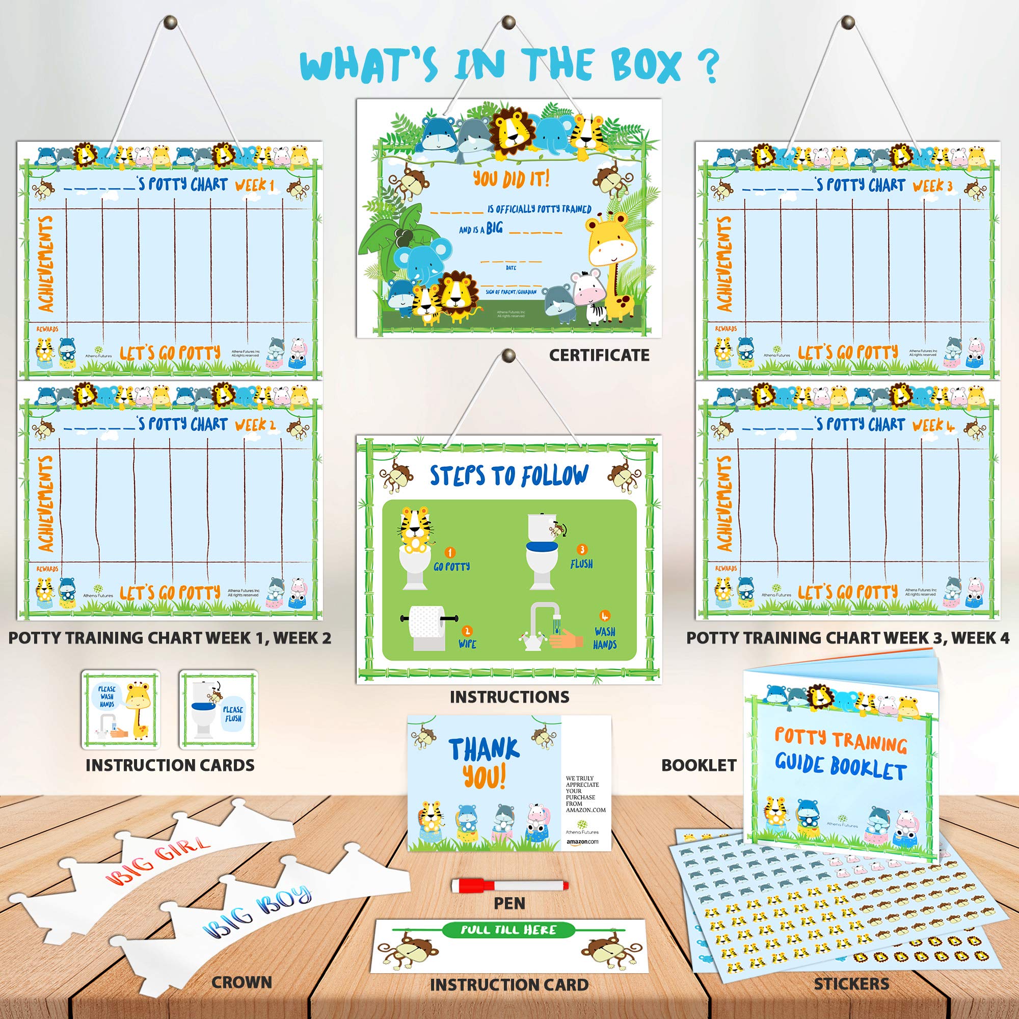 Buy Potty Training Chart for Toddler, Boys & Girls, Sticker Chart for ...