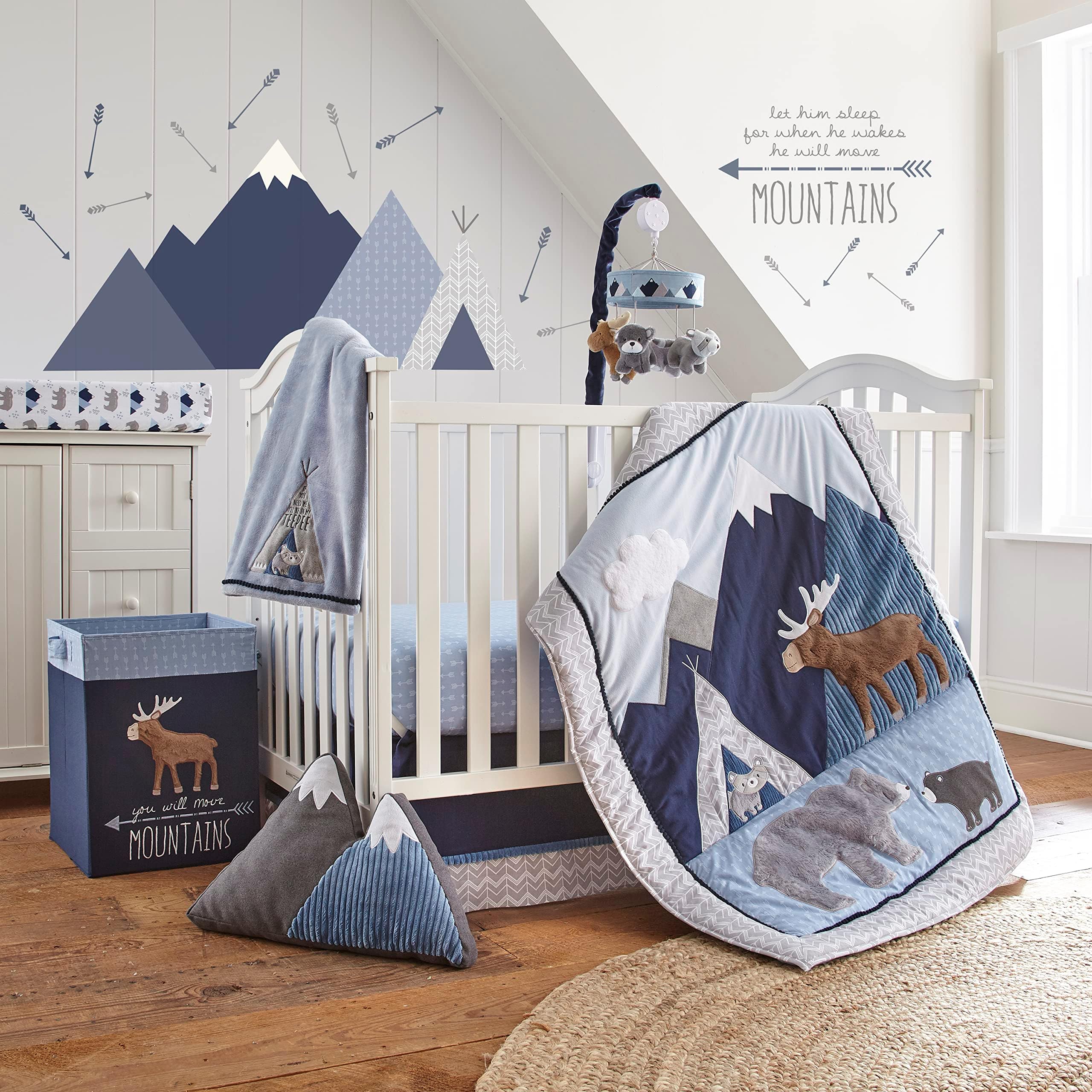 Amazon.com: Levtex Baby - Trail Mix Crib Bed Set - Baby Nursery Set ...