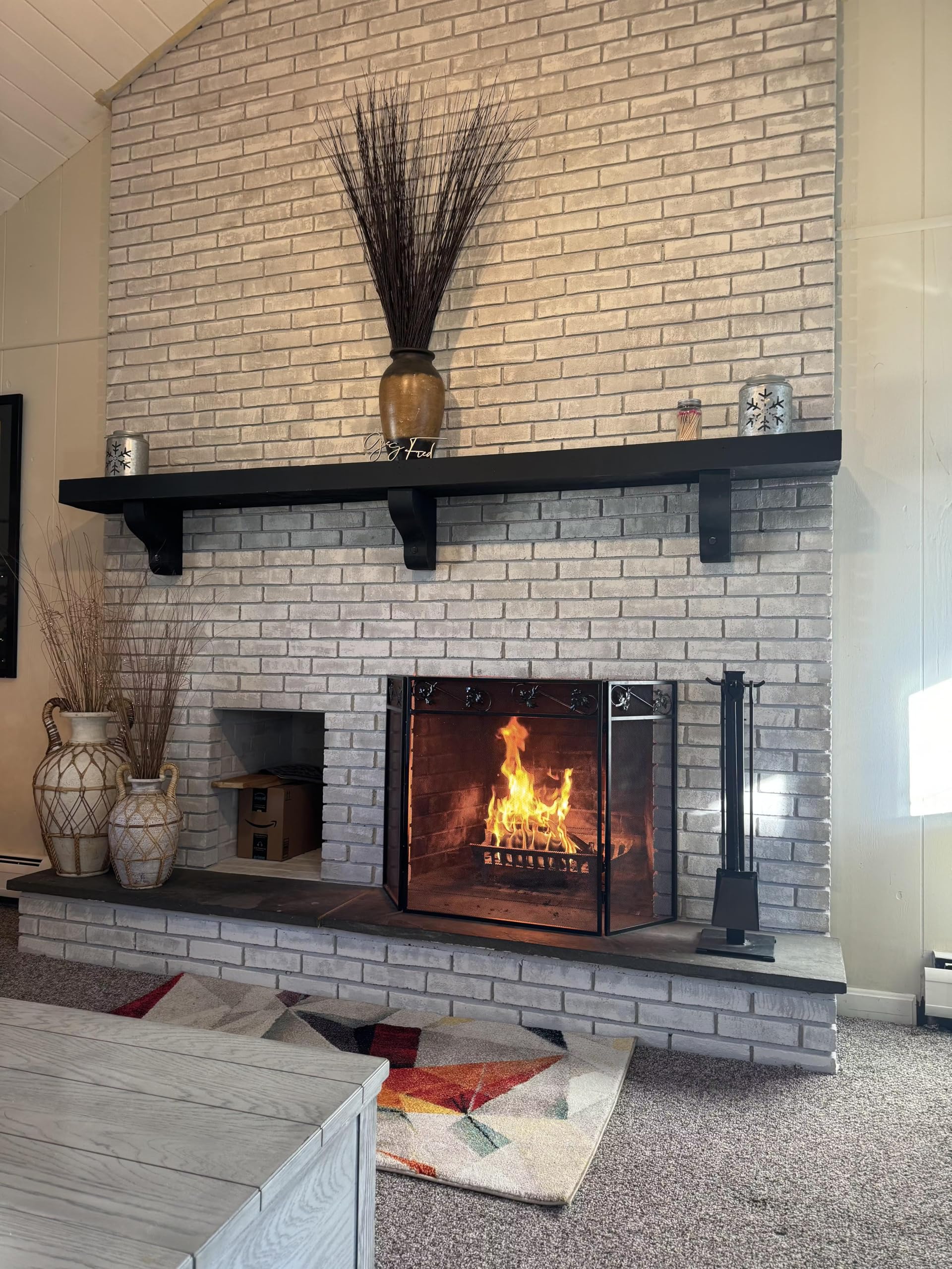 Chalk Paint Fireplace