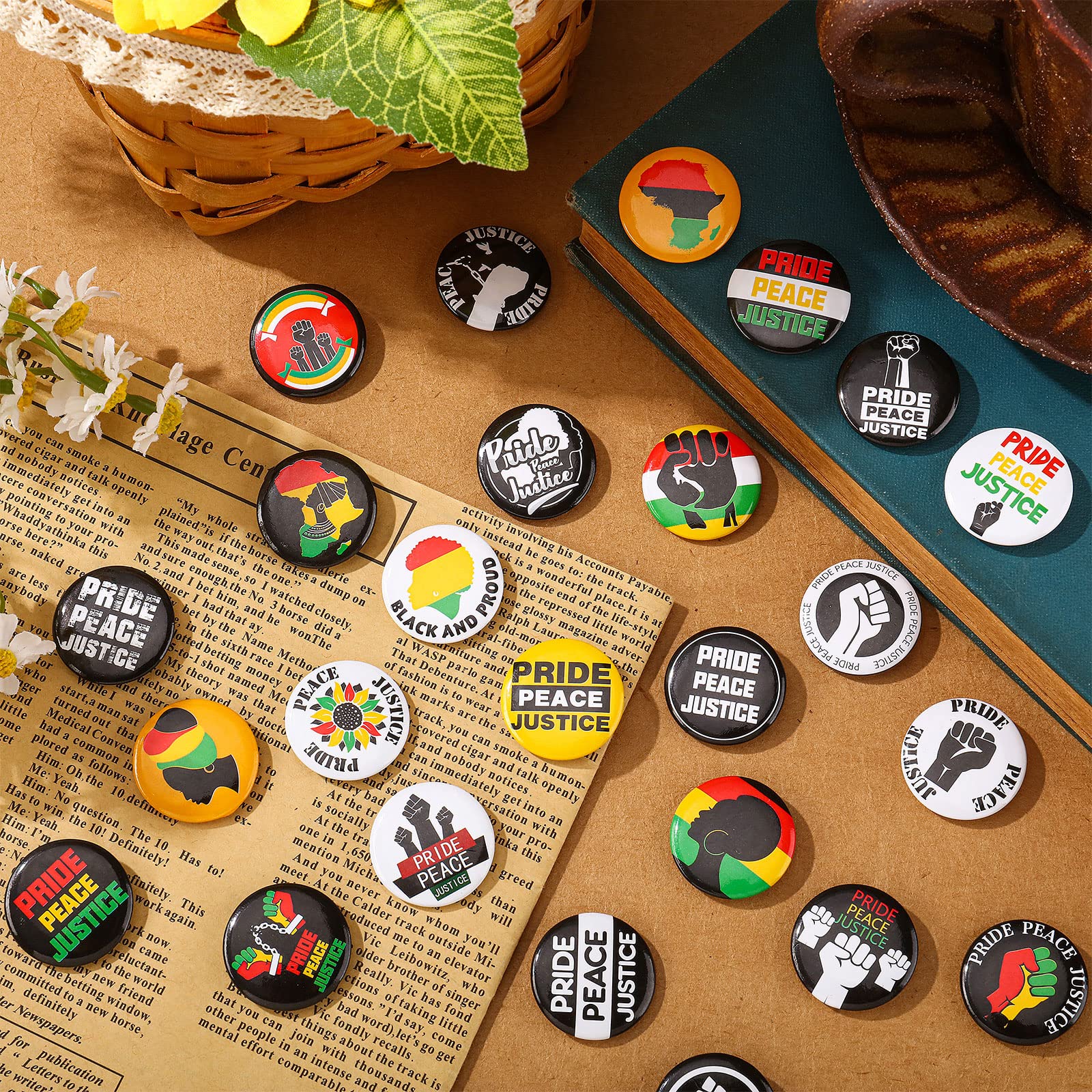 Snapklik.com : Glitinsel 100 Pcs Juneteenth Buttons Happy Juneteenth ...
