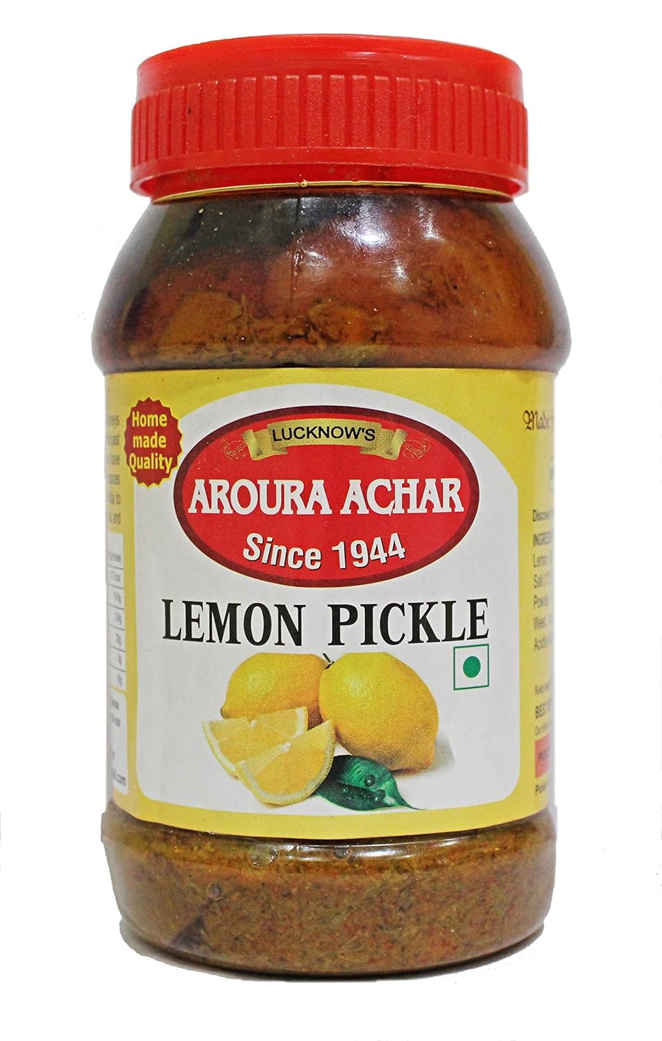 LUCKNOW'S AROURA ACHAR SINCE 1944 Lemon Pickle 400g for Home Use Home ...