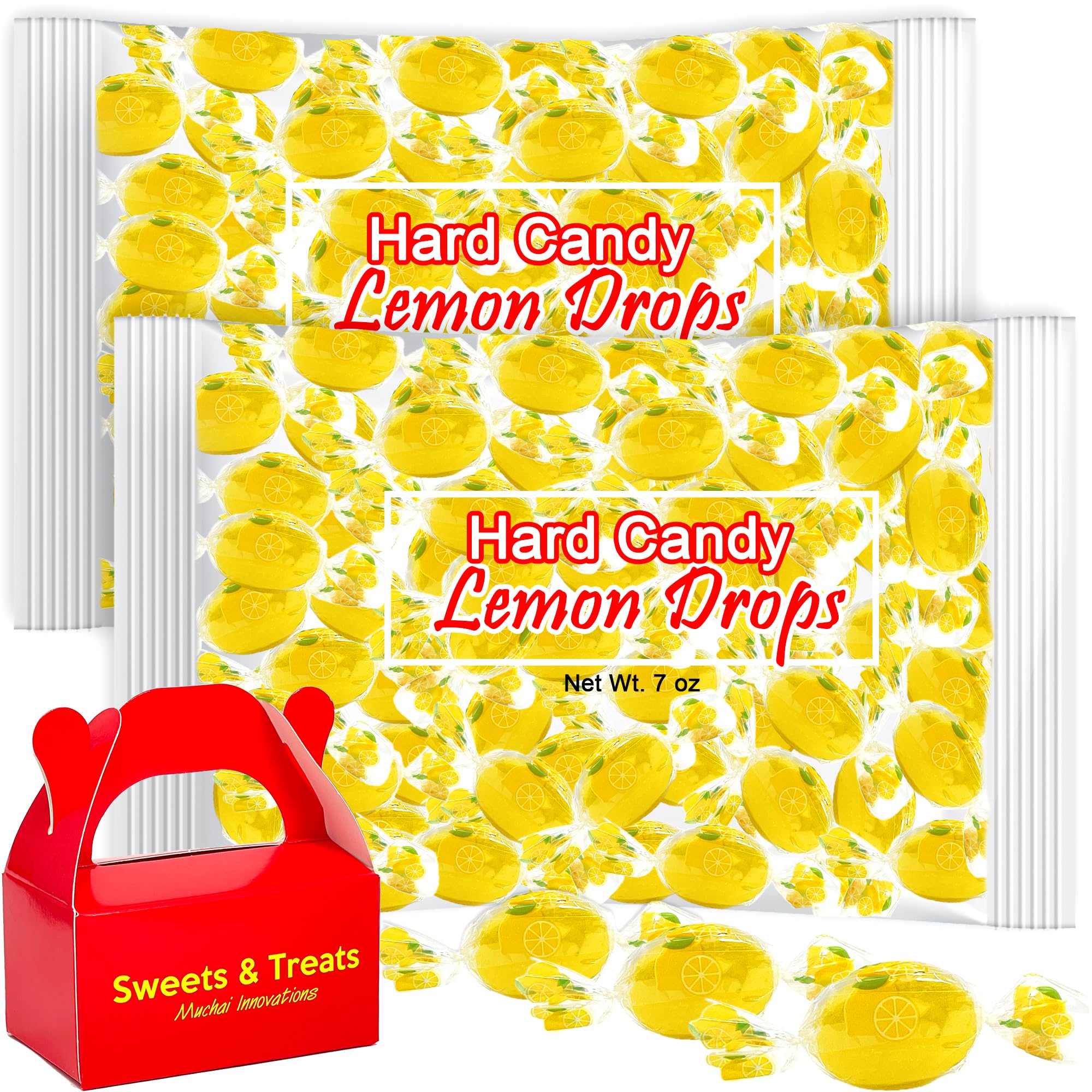 Amazon.com : Lemon Drop Hard Candy | Individually Wrapped Old Fashioned ...