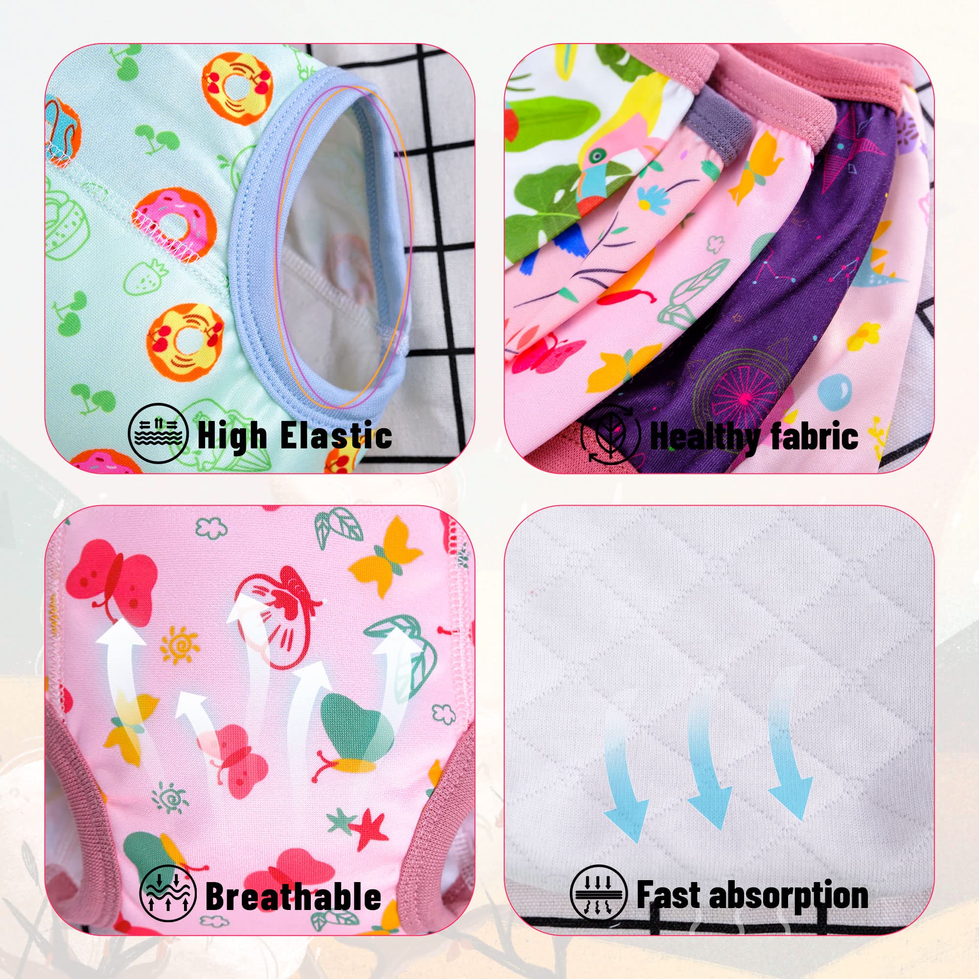 Snapklik.com : Max Shape 6 Packs Of Potty Training Underwear For Girls