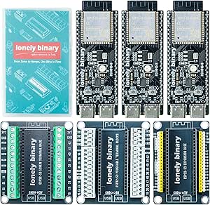 Lonely Binary ESP32-S3 N16R8 Gold Edition Kit - 3-Pack with 16MB Flash, 8MB PSRAM, WiFi ...