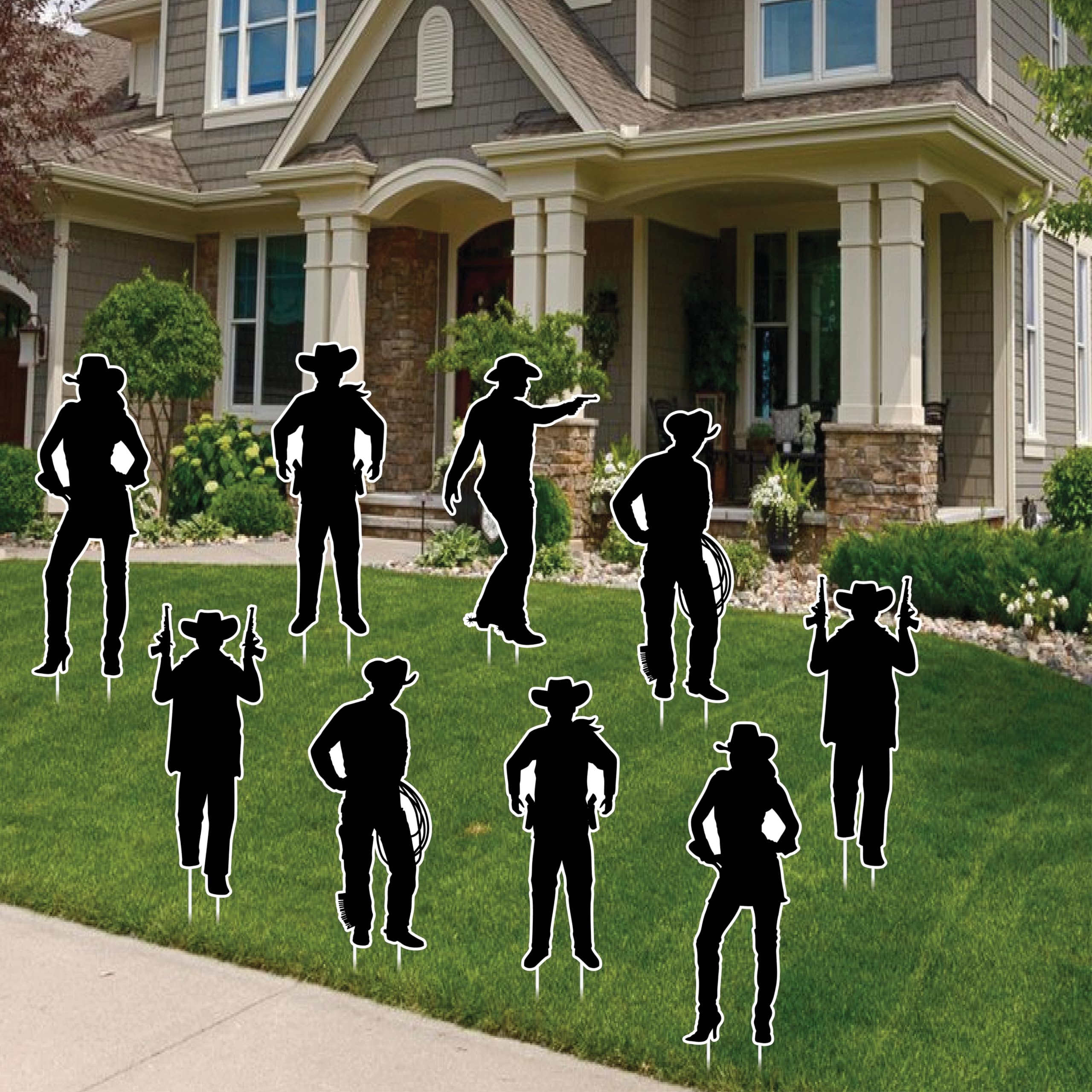 Cowboy Silhouette Yard Decoration
