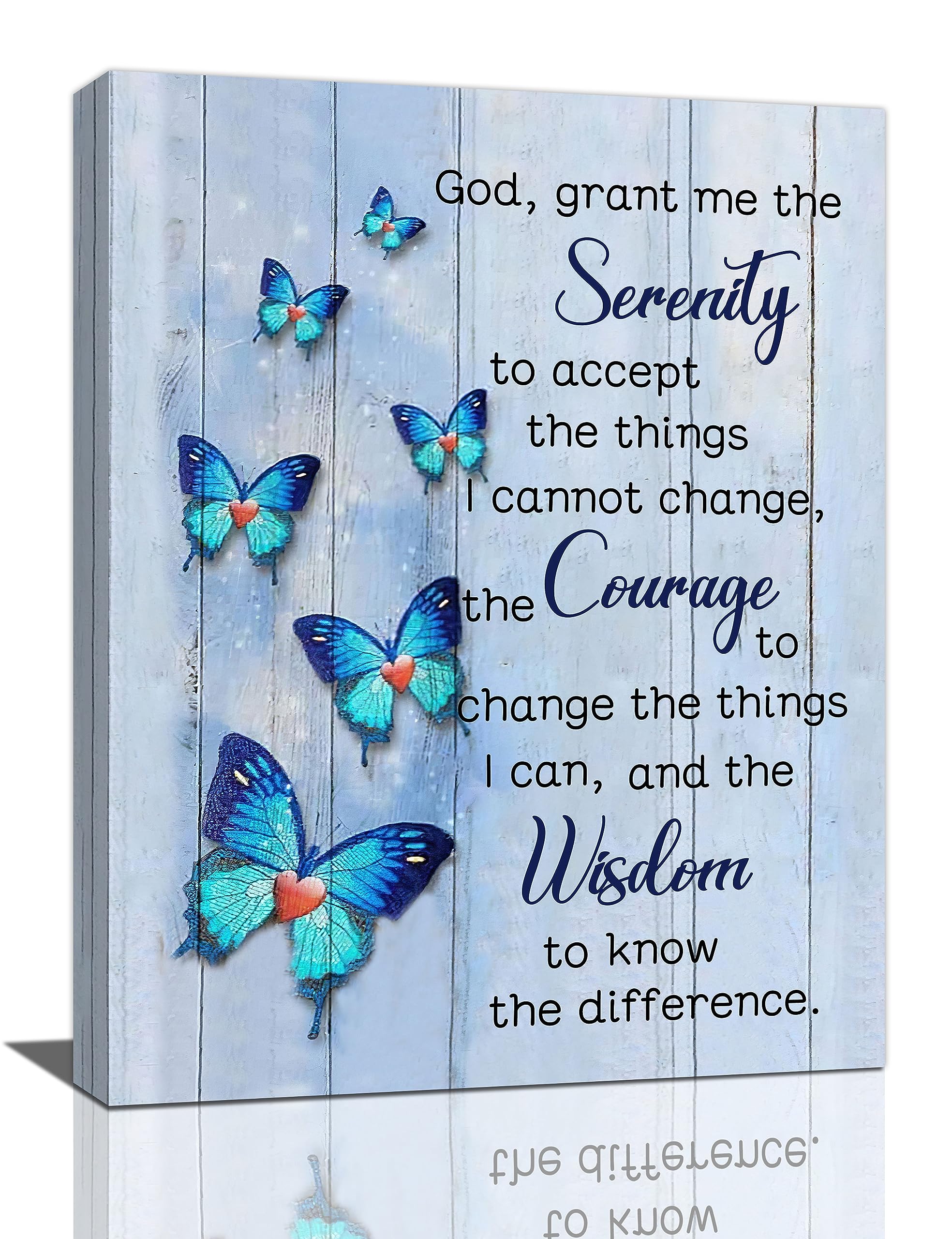 Amazon.com: Scripture Serenity Prayer Wall Art Farmhouse Christian ...