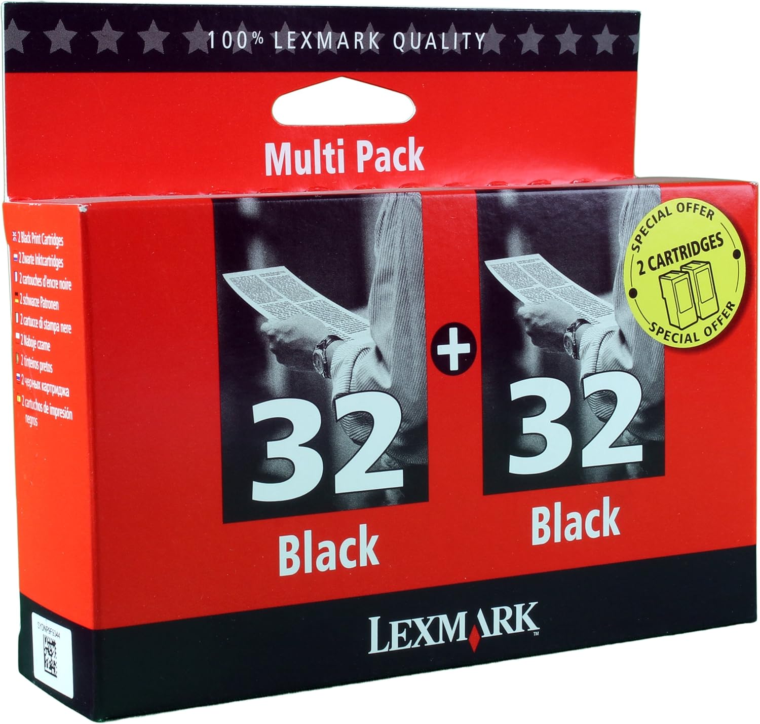 Lexmark 32 Black Twin Inks x 2 : Amazon.co.uk: Computers & Accessories