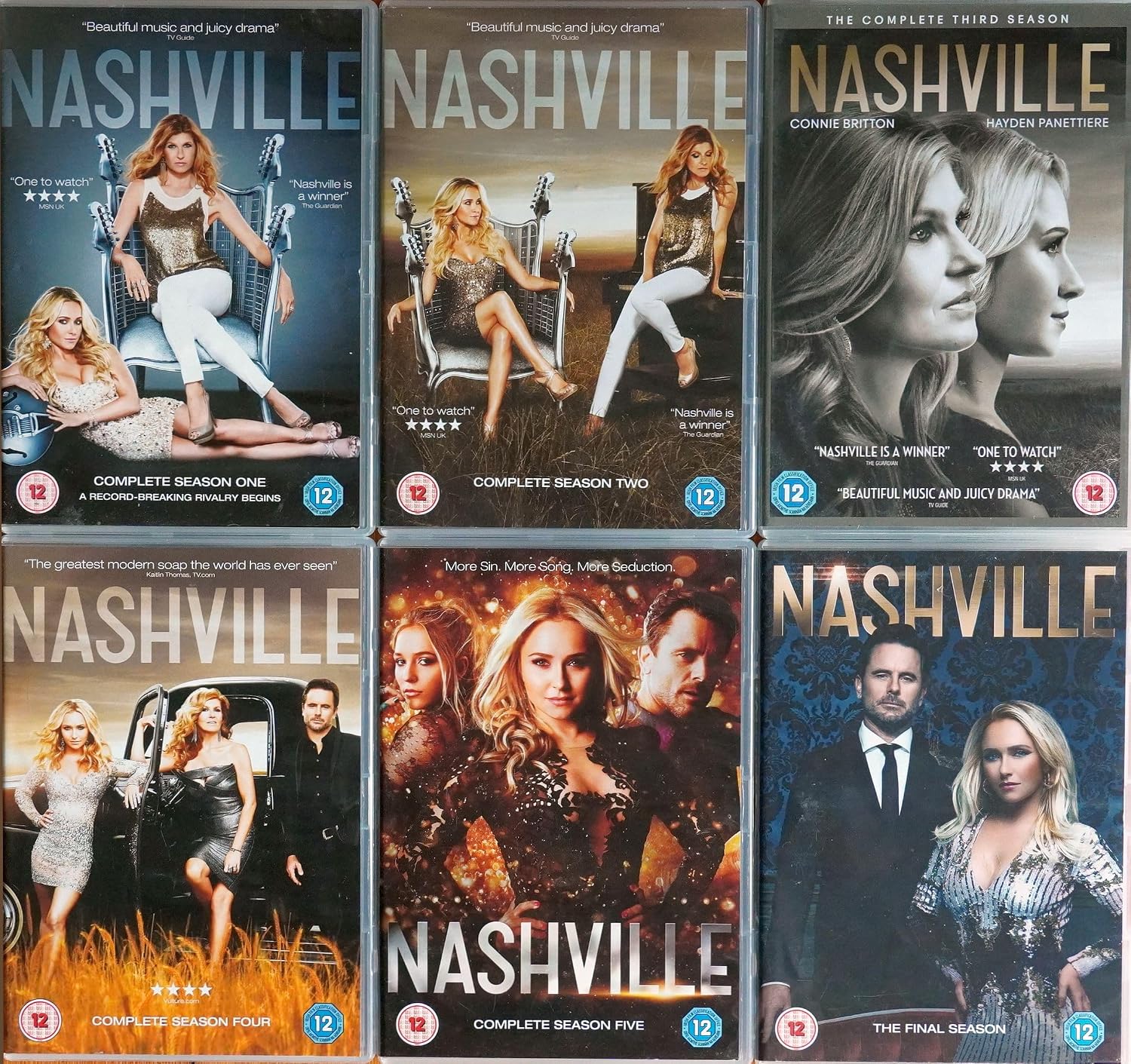 NASHVILLE 1-6 COMPLETE COLLECTION / 1. SEASON 1 / 2. SEASON 2 / 3 ...