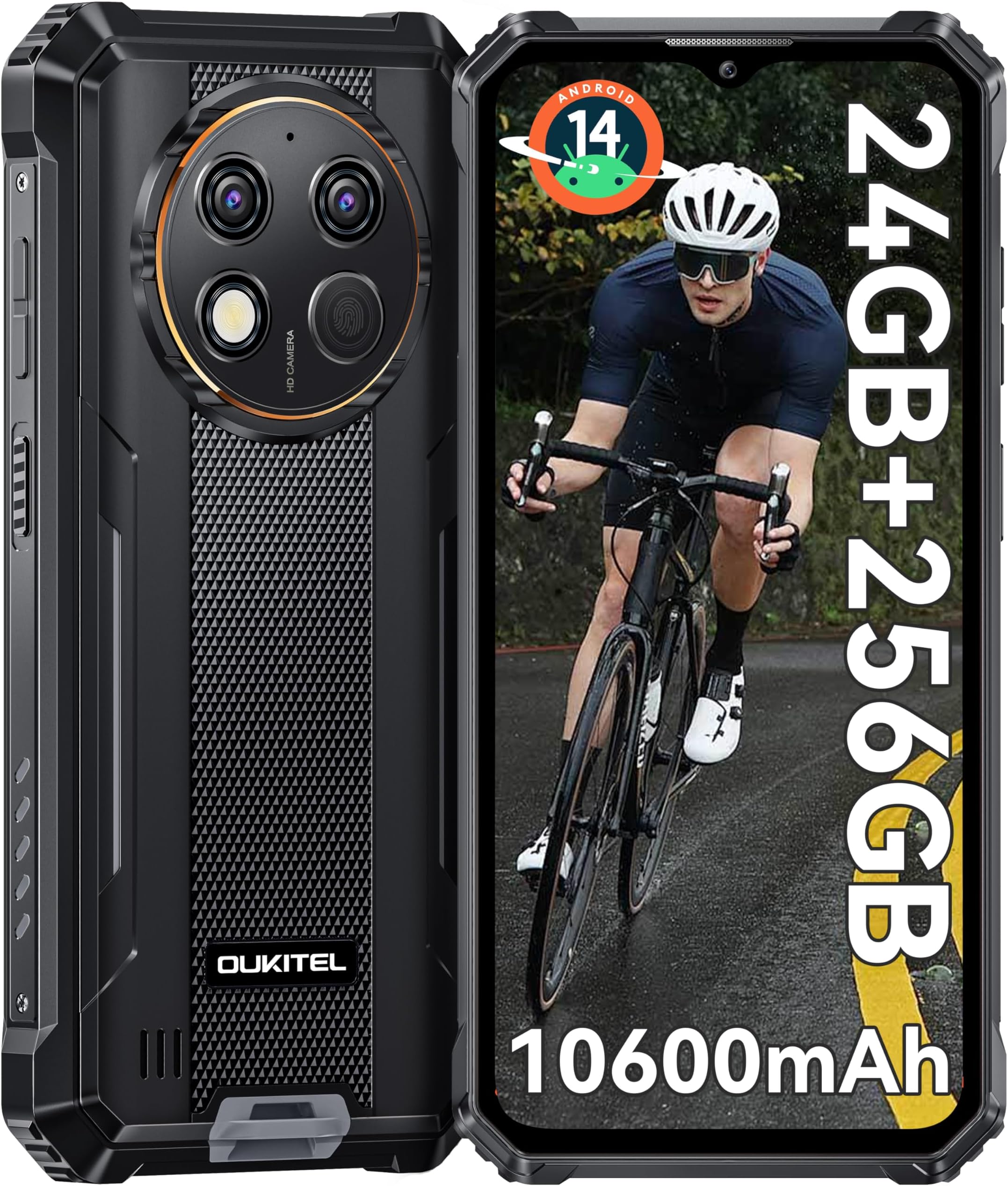 AGM H MAX Outdoor Handy Ohne Vertrag 4G, 10000 mAh Robust Smartphone ...