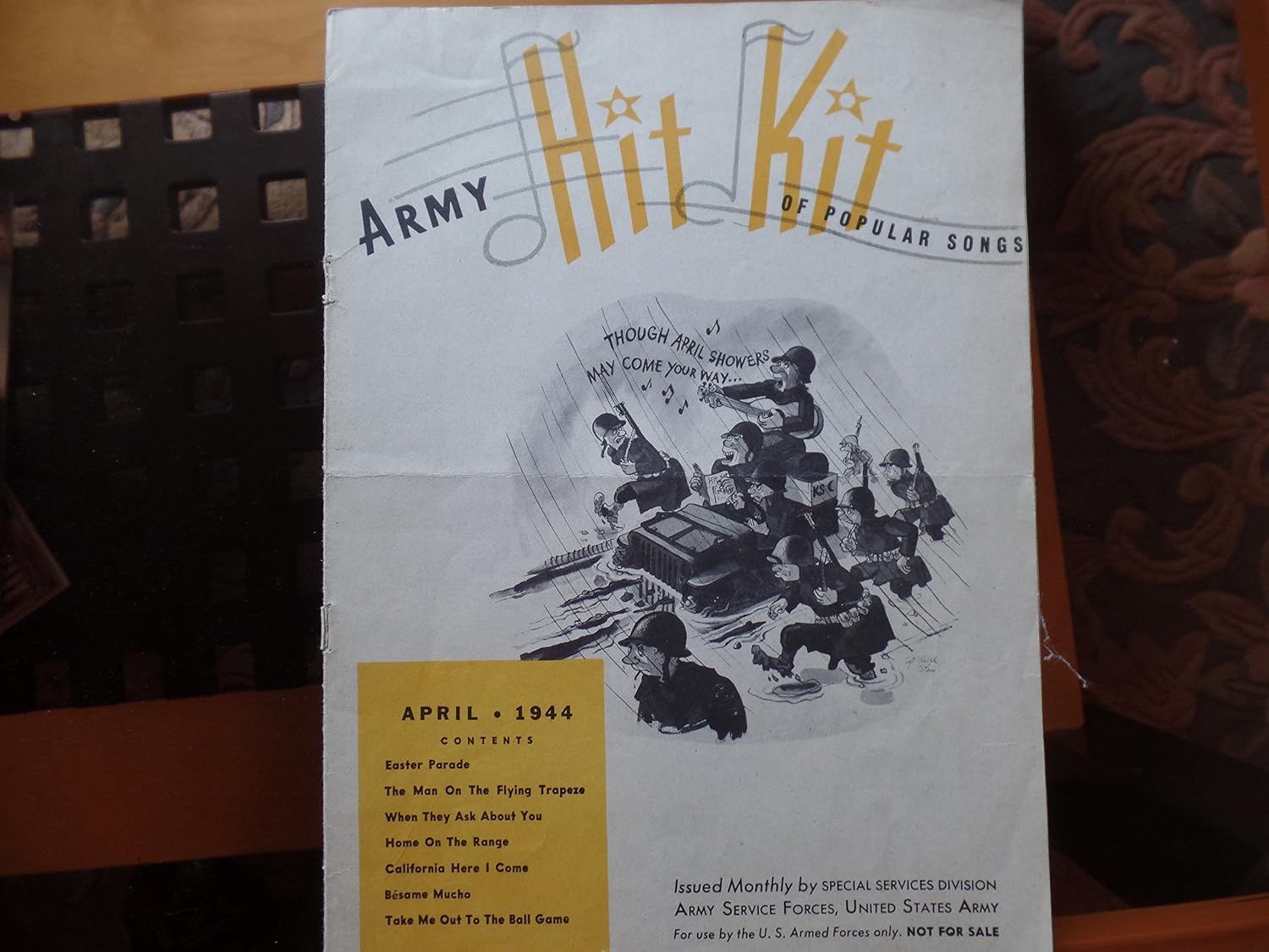 Amazon.com: Army Hit Kit of Popular Songs Sheet Music April 1944 United ...