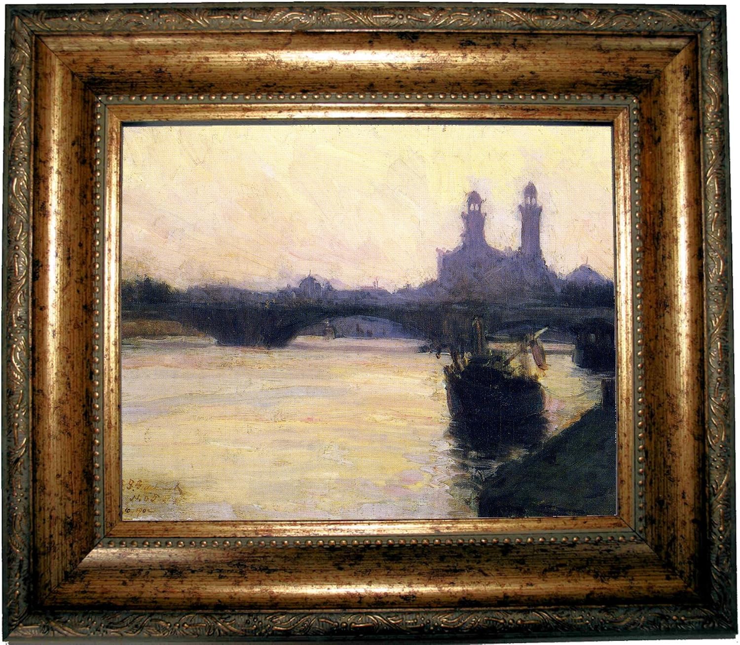 Amazon.com: HistoricArtGallery Tanner The Seine Circa 1902 - Antique ...