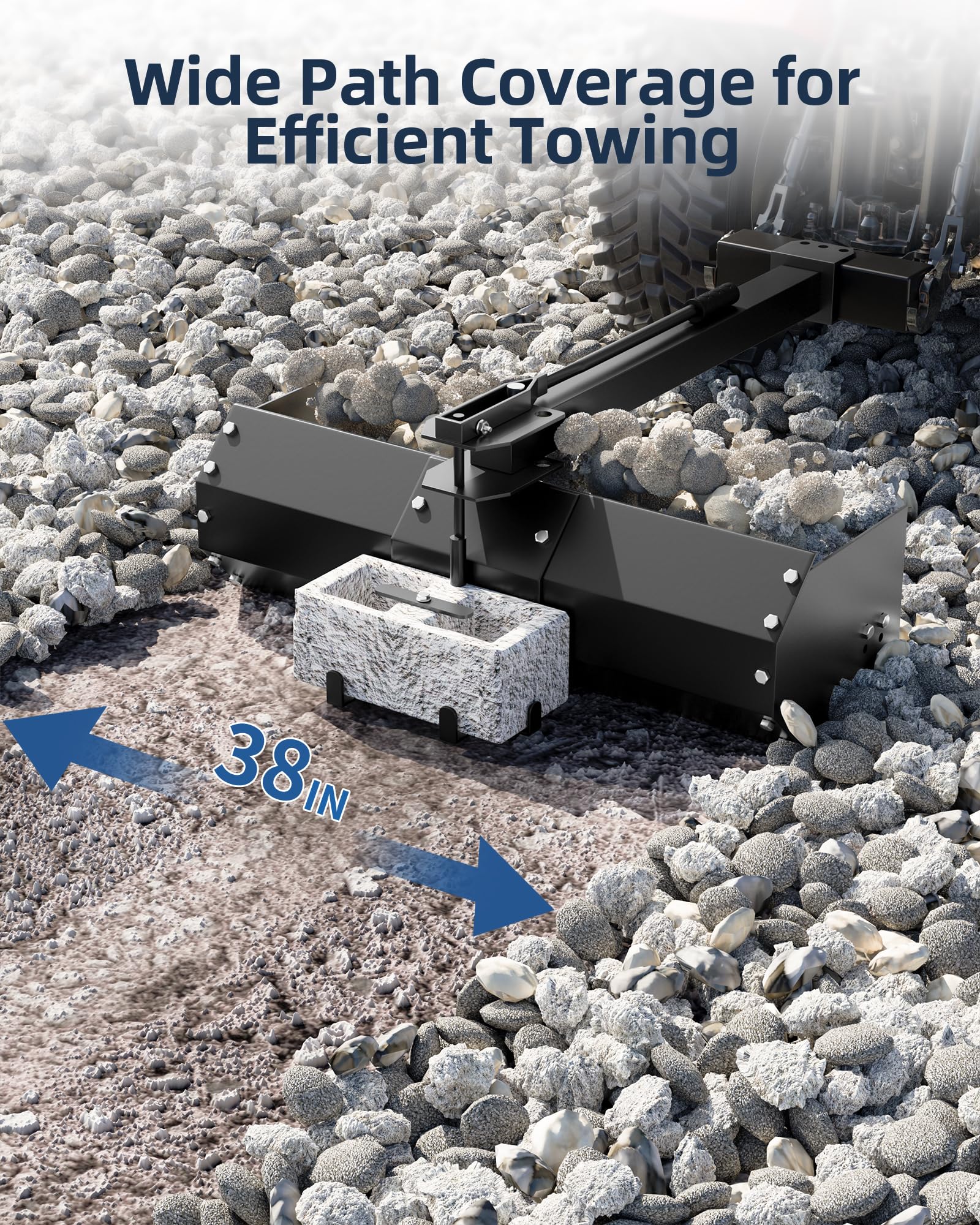 Snapklik.com : DEXSO Sleeve Hitch Tow Behind Box Scraper