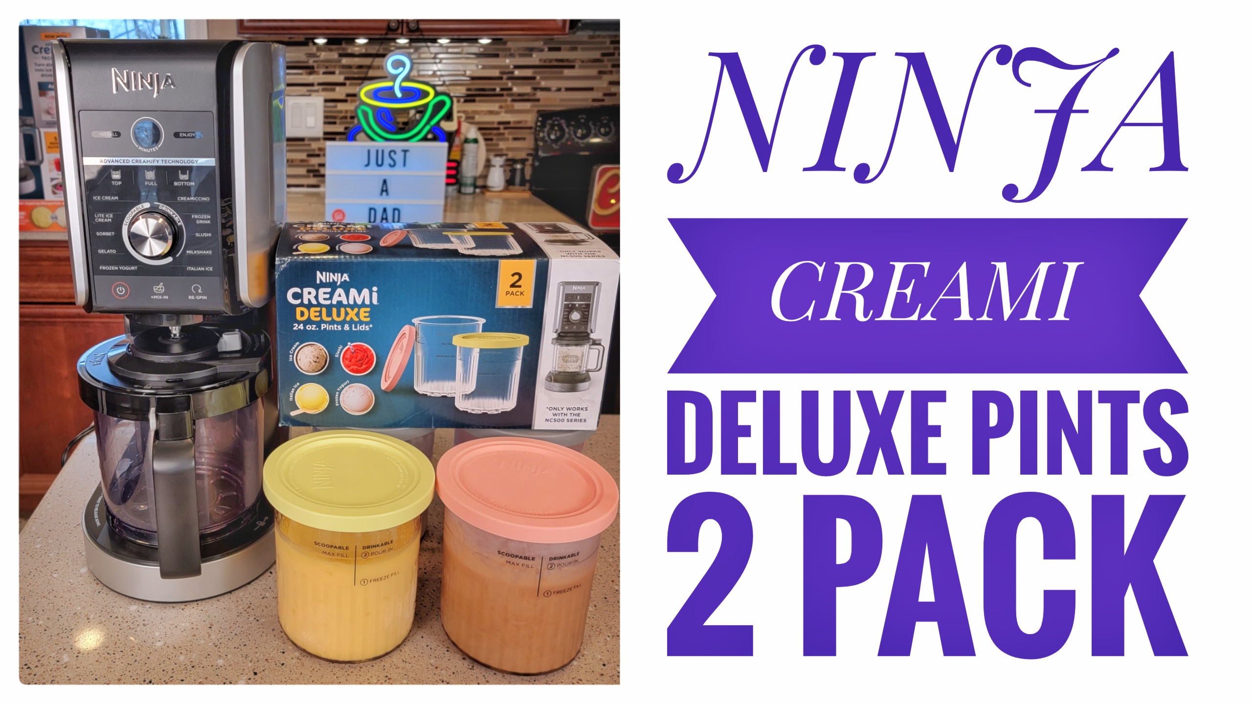 Watch Ninja CREAMi Deluxe Pints & Lids 2 Pack Review on Amazon Live