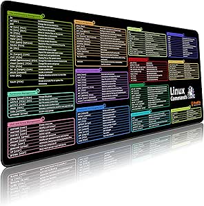 ProbTis Linux Commands Line Mouse Pad, Upgraded Pro Version, Cheat ...
